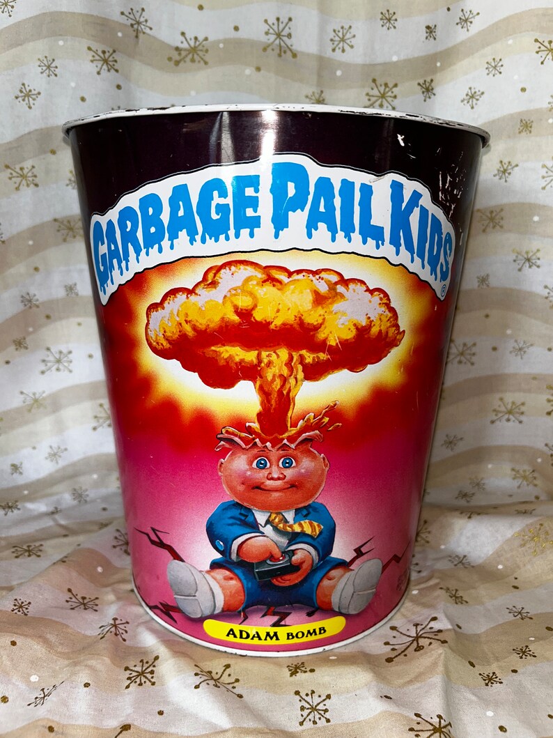 RARE 1985 Placo Toys TOPPS Garbage Pail Kids Adam Bomb Metal Garbage ...