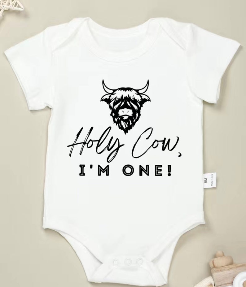 Holy Cow I Am One; First Birthday, Farm First Birthday, Cow First ...