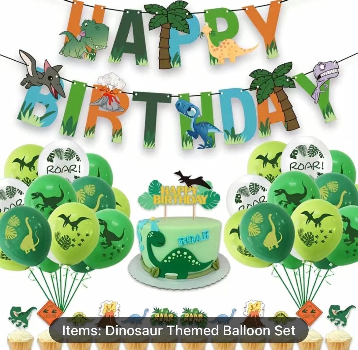 Green Dinosaur Birthday Party Box, Birthday Decorations, Birthday ...