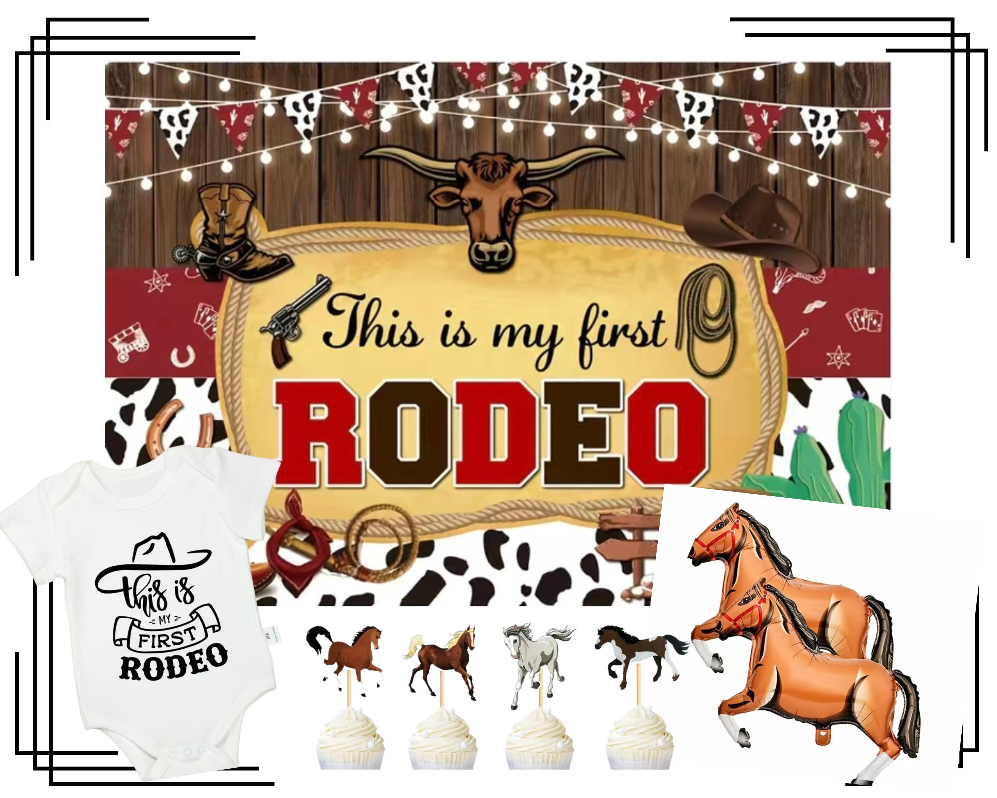 My First Rodeo Birthday, First Birthday, 1st Birthday, Party Theme ...