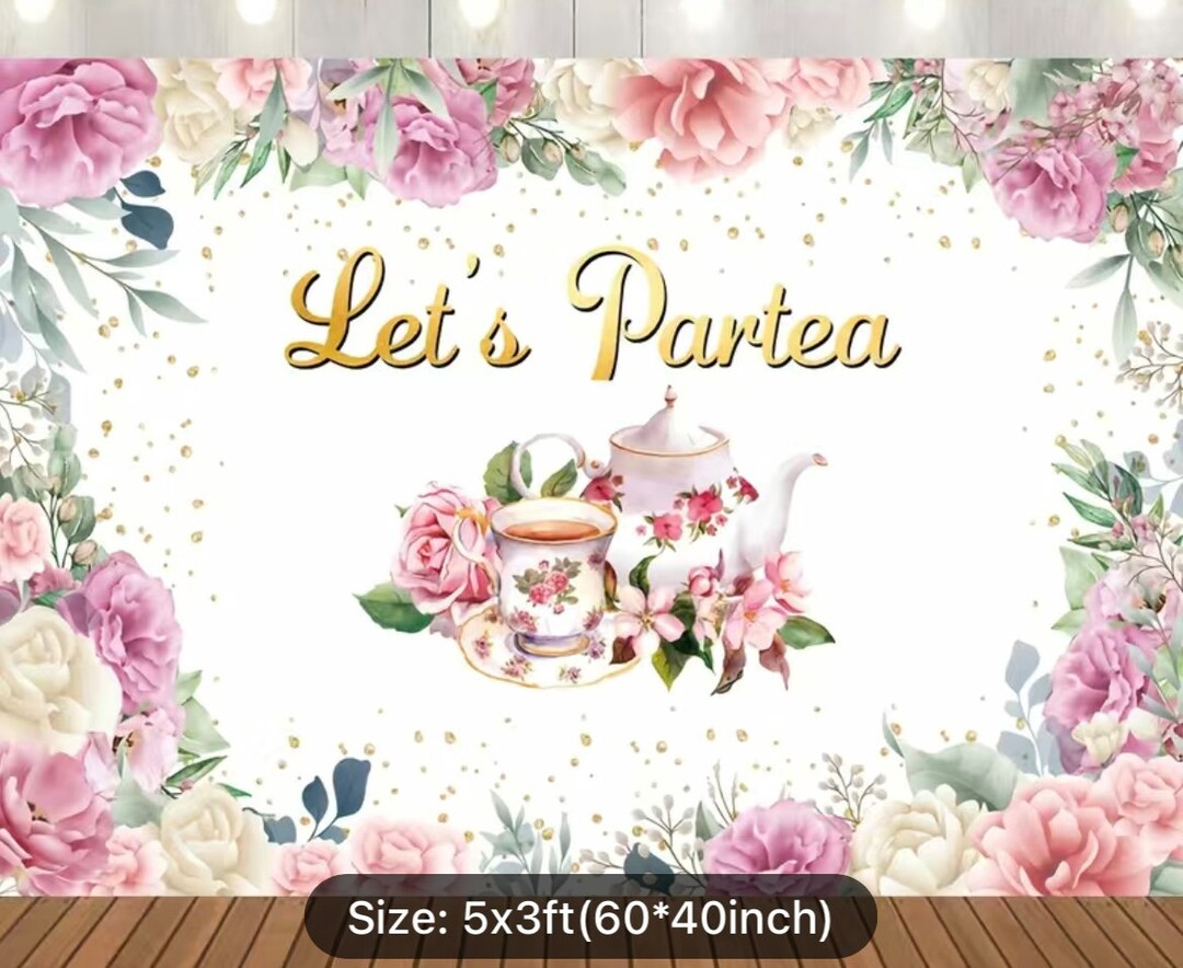 Let's Partea! Birthday Backdrop Banner - Etsy