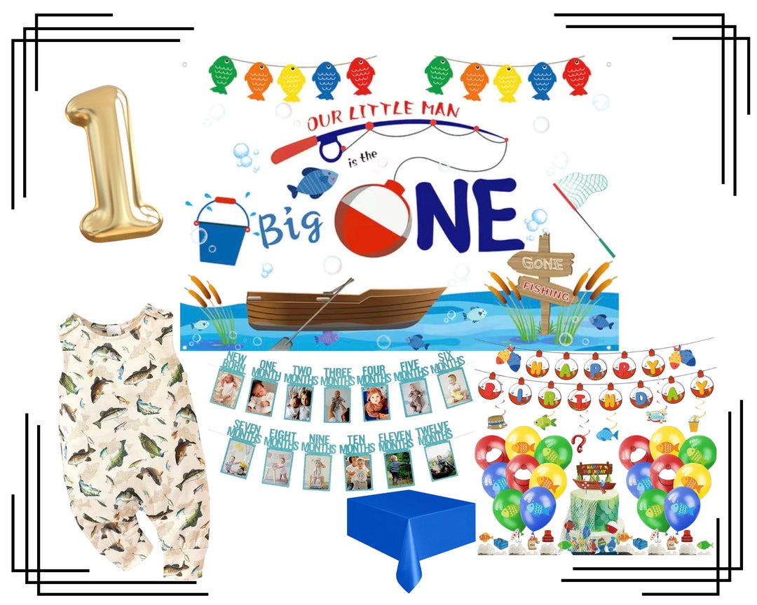 Our Little Man is the Big ONE; 1st Birthday, Fish First Birthday, Fish ...
