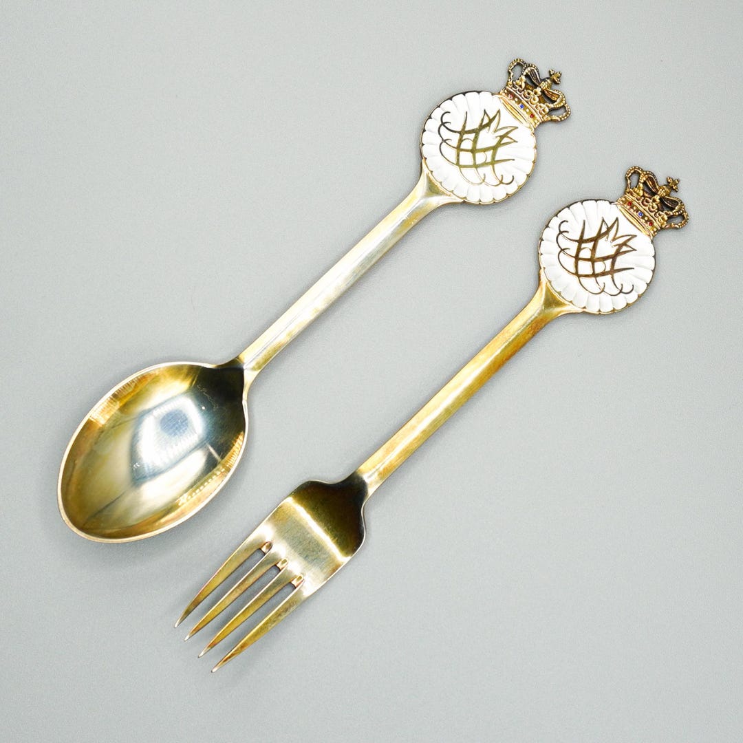 A Collection of Spoons Dedicated to the Wedding of Princess Margrethe ...