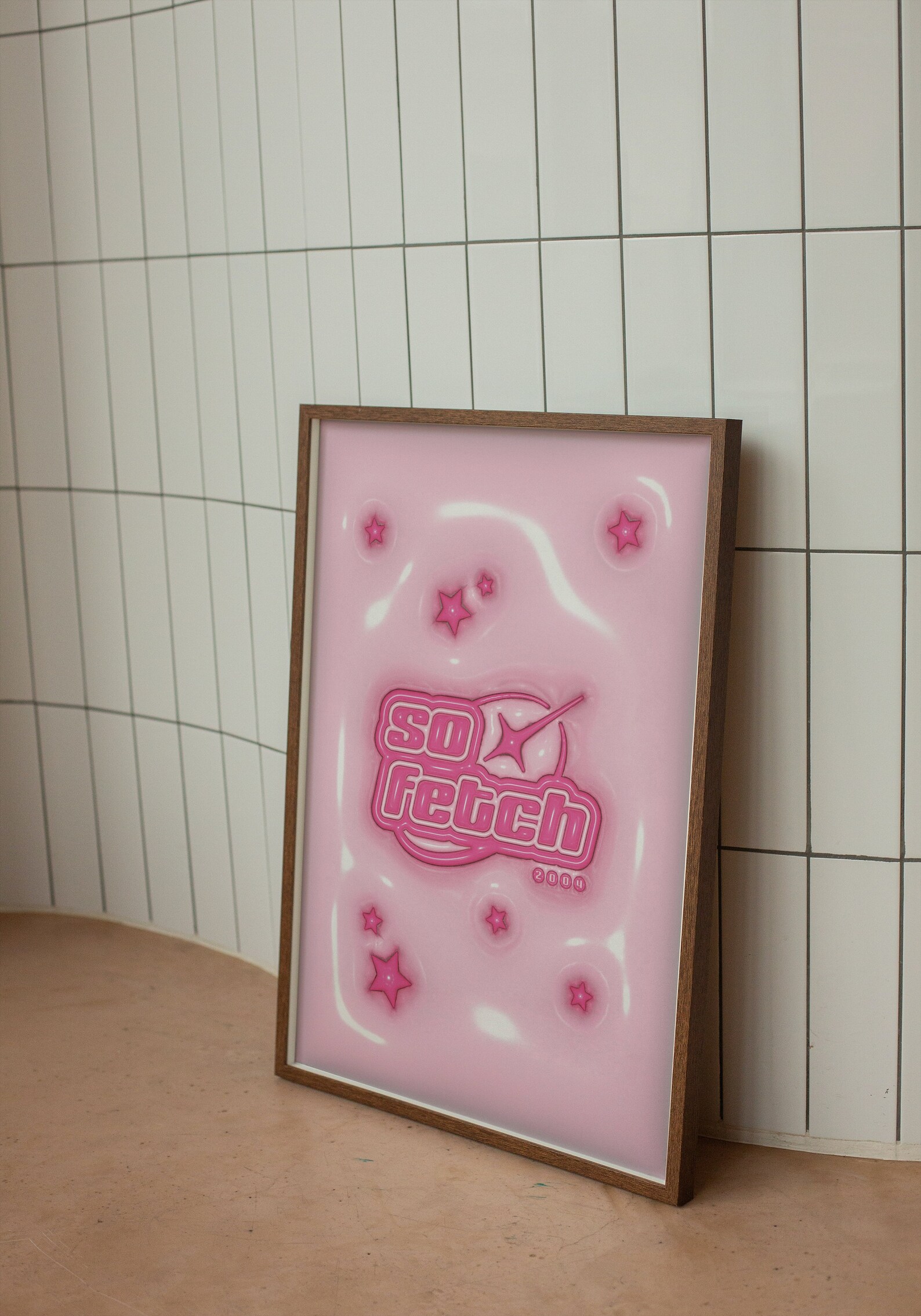 Mean Girls Poster Print Fetch Quote Y2k Aesthetic Bubble Chrome 3D ...
