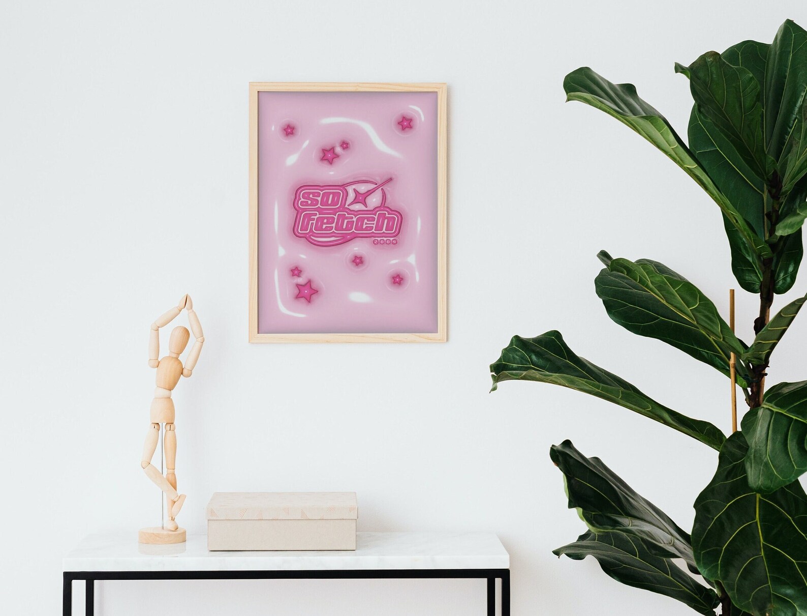 Mean Girls Poster Print Fetch Quote Y2k Aesthetic Bubble Chrome 3D ...