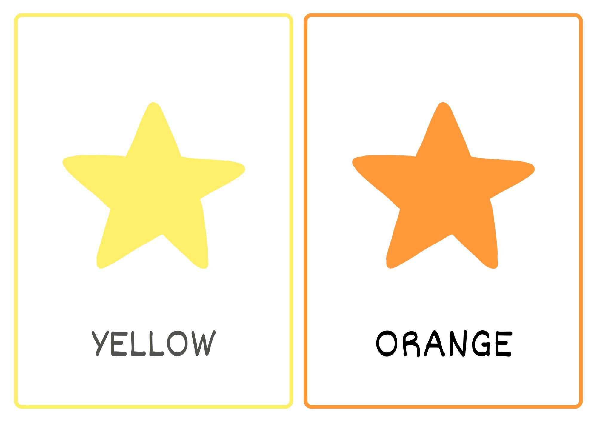 Rainbow Color Flash Cards, Learning Colors Flash Cards, PRINTABLE Home ...