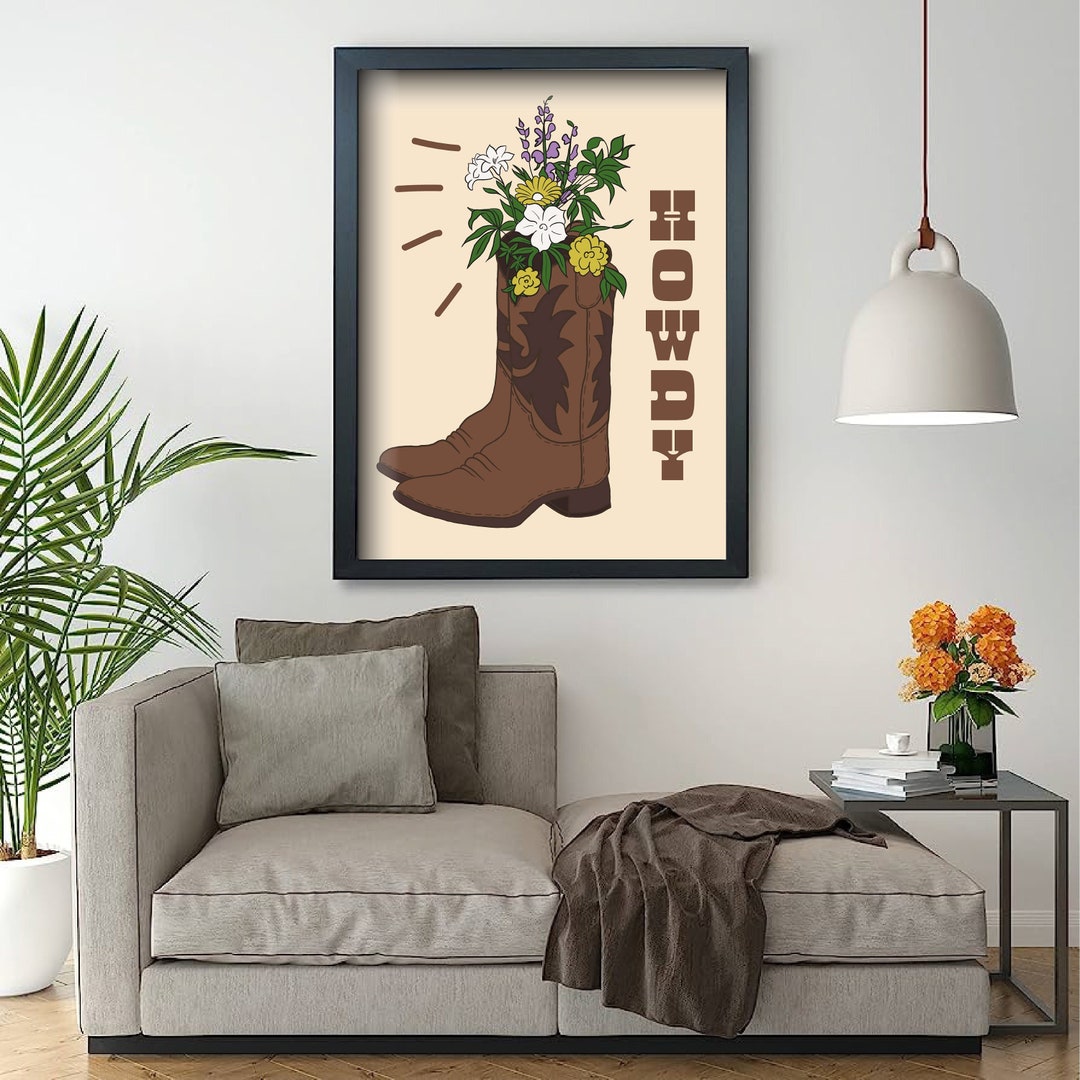 Cowboy Boot Poster - Etsy