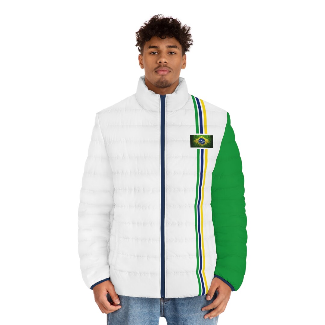 Brazil, Brazilian Flag, Coat, Warm, Winter, World, Green, Yellow, Blue ...