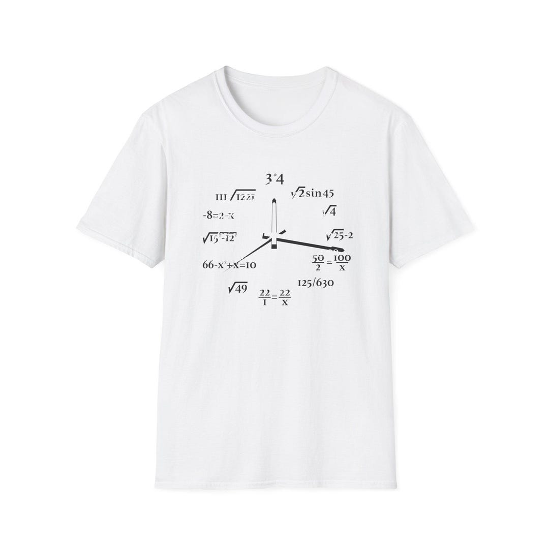Clock, Math Shirt, Problem, Fun Shirt, Equations, Shirt, Tell Time ...