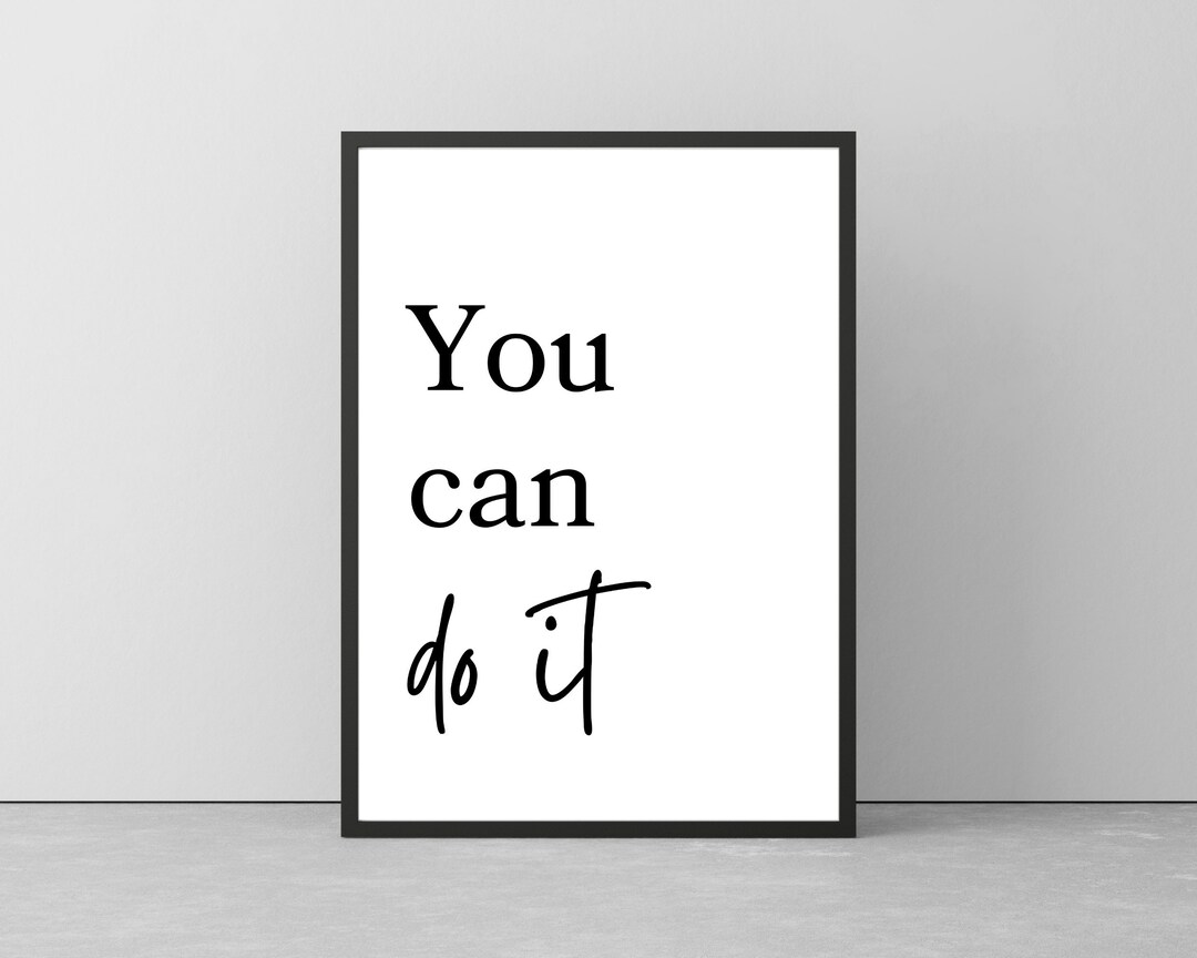 Motivational Poster Classroom Decor You Can Do It Printable Wall Art ...