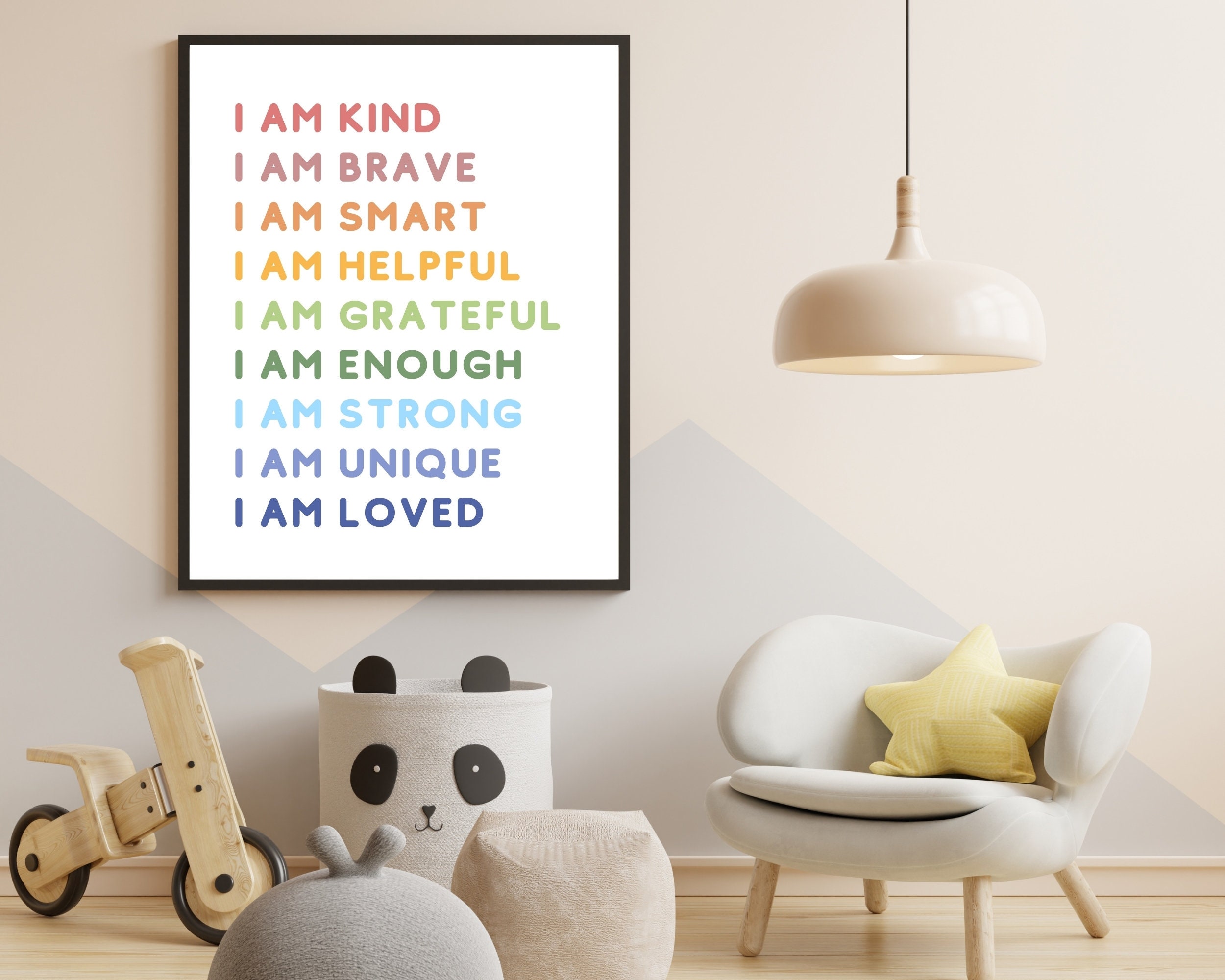 Affirmations for Kids, Classroom Posters, I Am Affirmations, Playroom ...