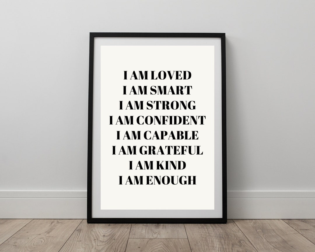 Affirmations Wall Art | Nursery Wall Art | Gender Neutral Nursery Decor ...