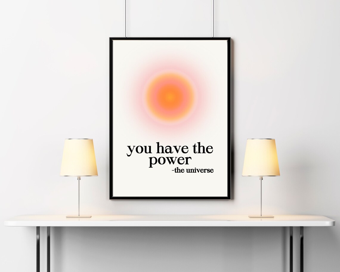You Have the Power | Affirmation Wall Art | 70s Wall Art | Manifest ...