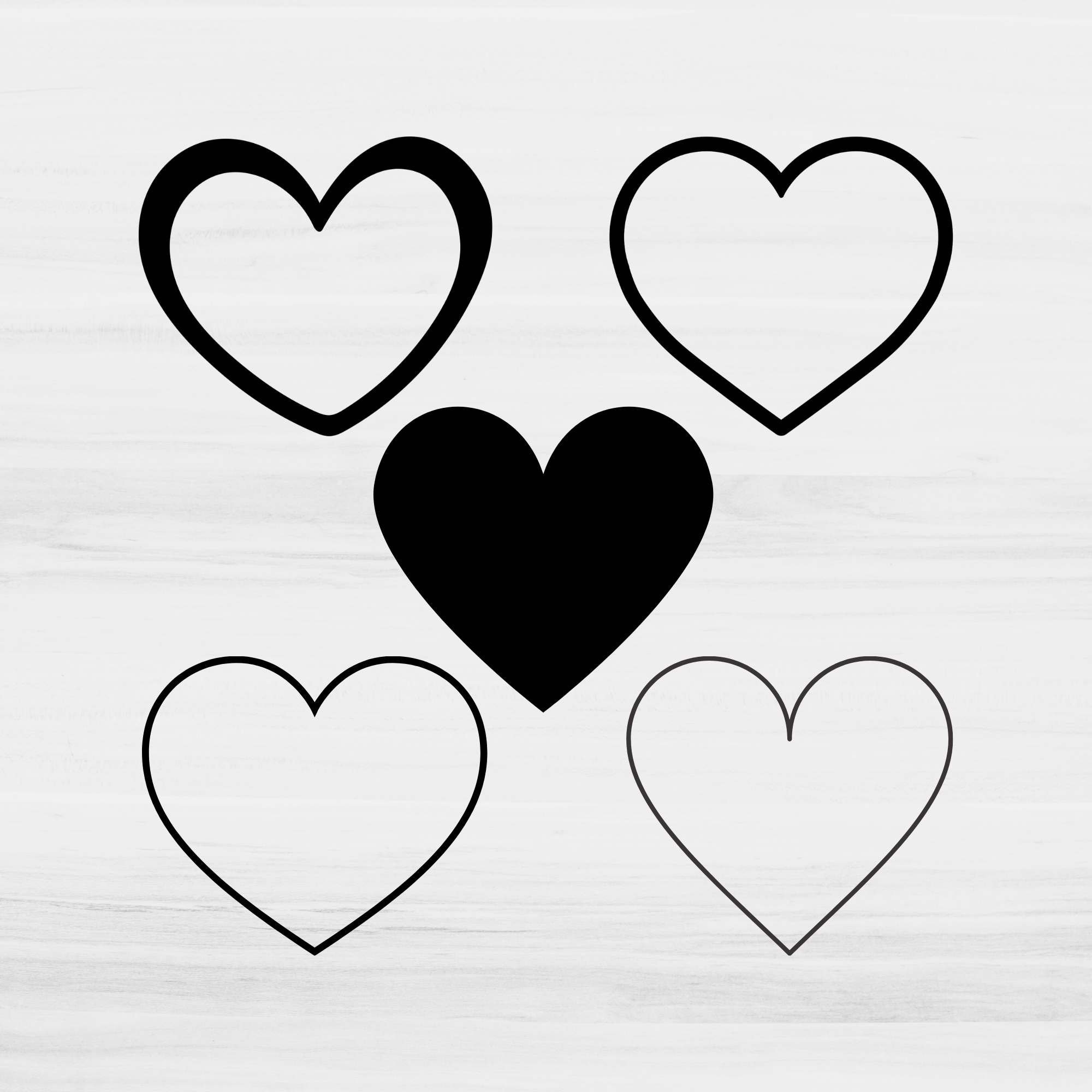 Hearts Svg Bundle, Heart Outline Svg, Heart Cut Files, Heart Clipart ...