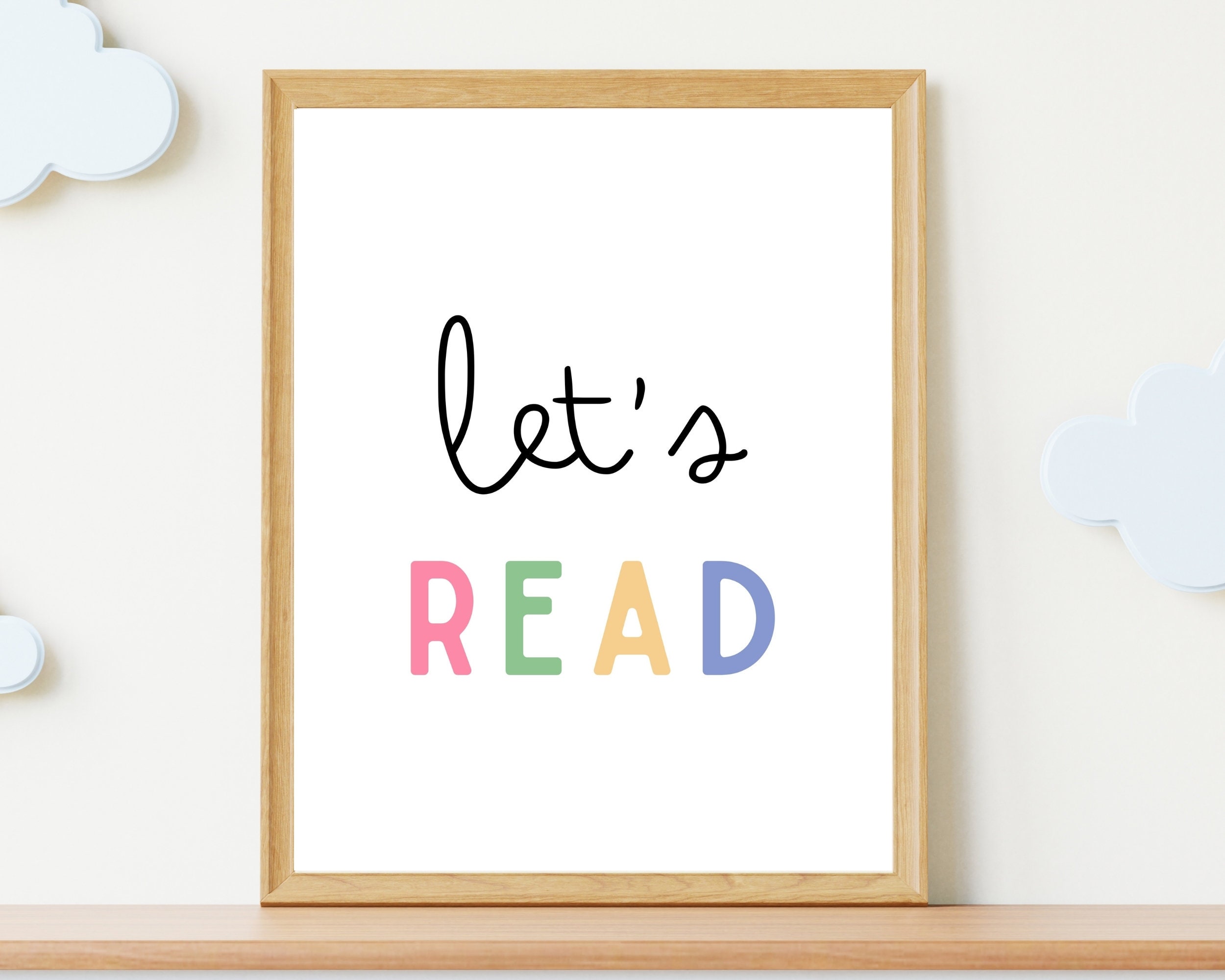 Let's Play Let's Read Let's Learn Let's Create Set of 4 Playroom Prints ...