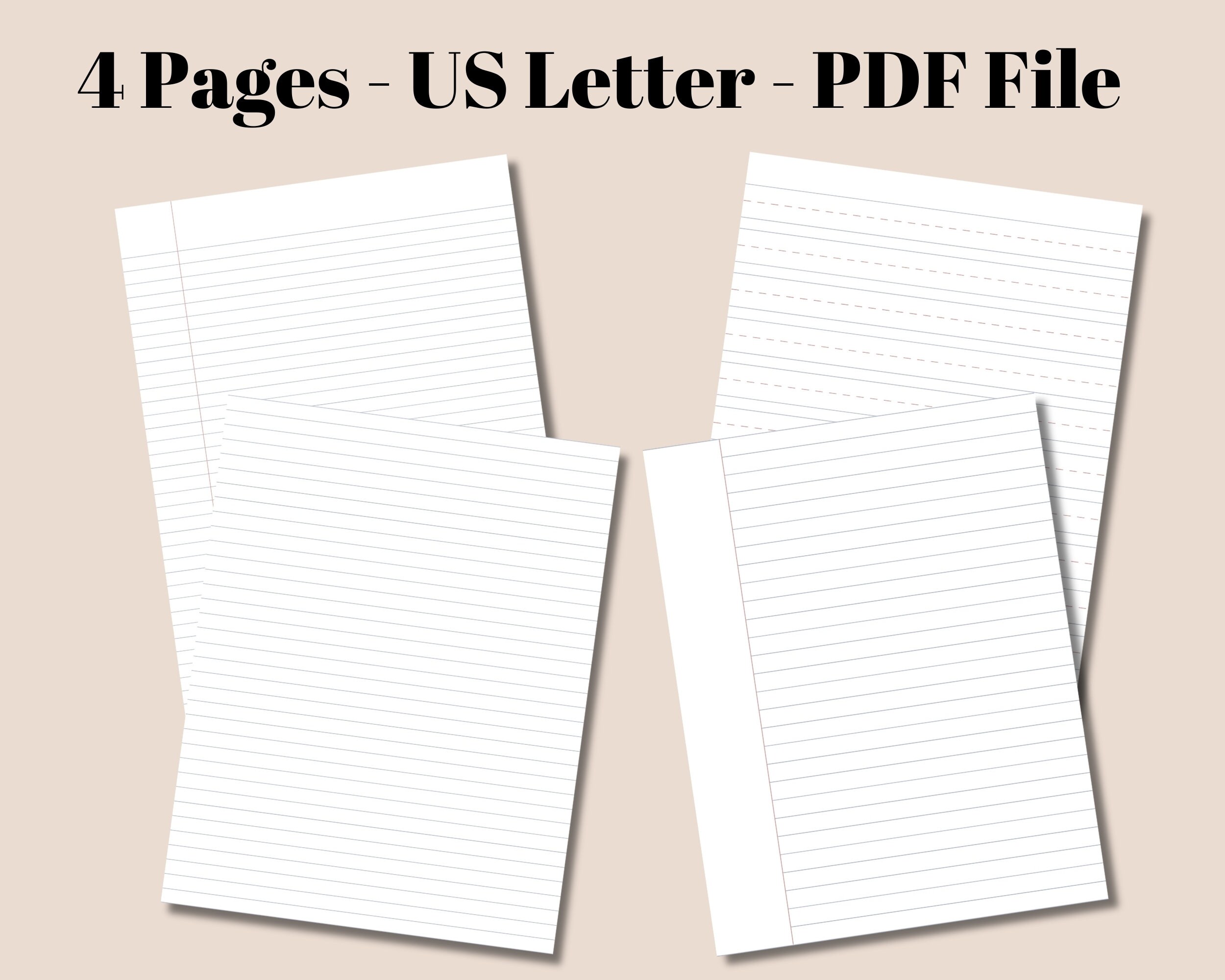 Handwriting Paper Digital, Handwriting Paper Printable, Practice ...