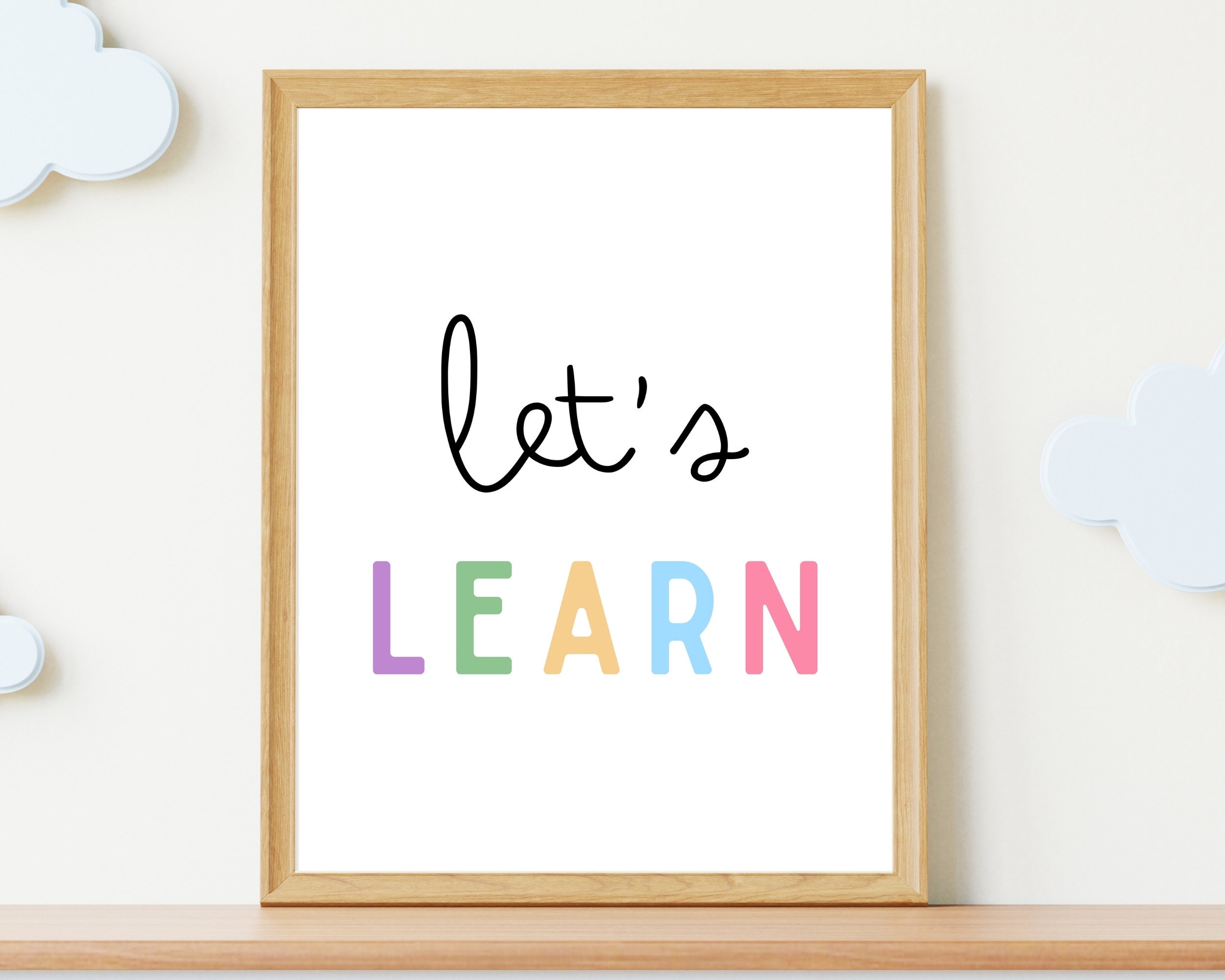 Let's Play Let's Read Let's Learn Let's Create Set of 4 Playroom Prints ...