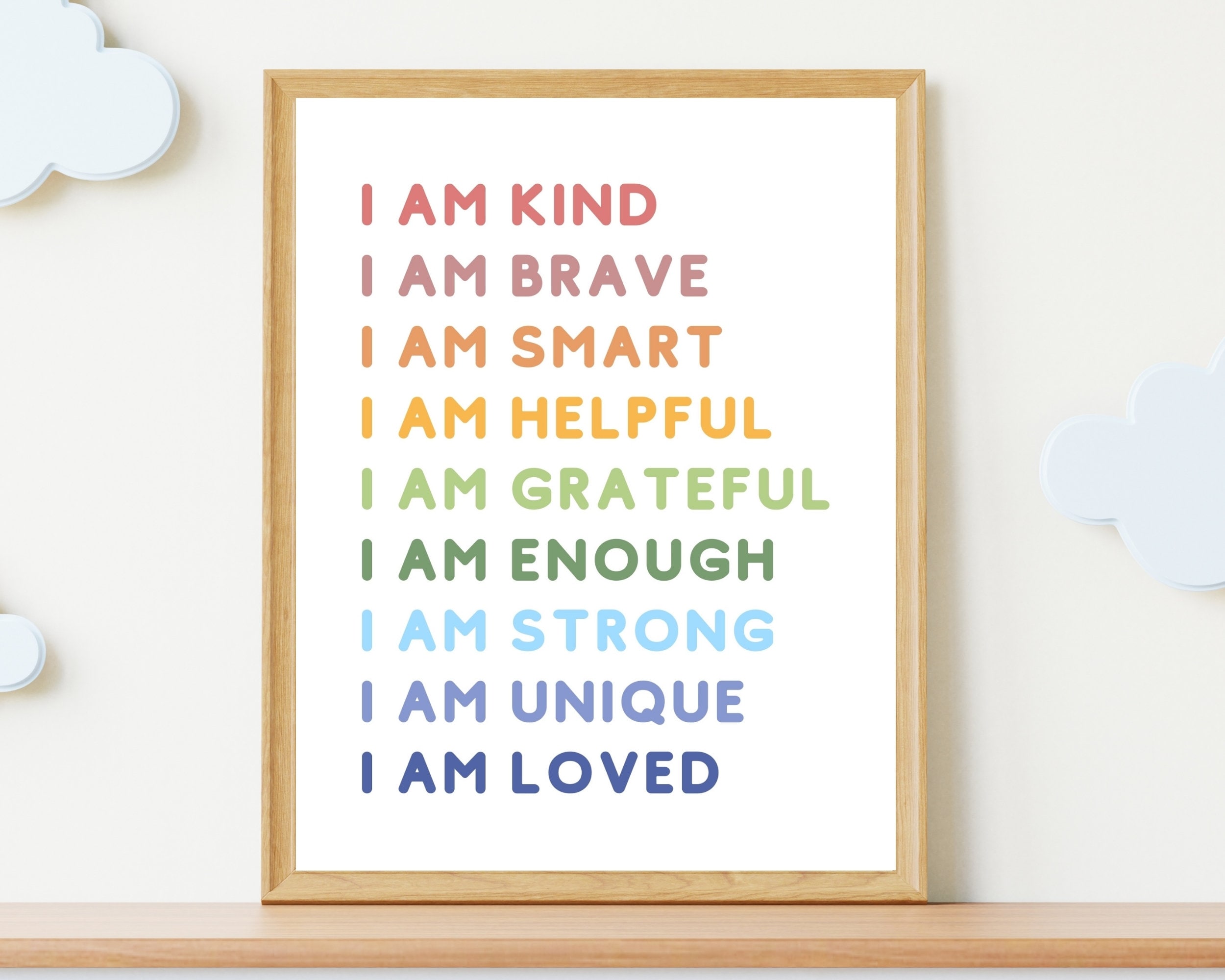 Affirmations for Kids, Classroom Posters, I Am Affirmations, Playroom ...