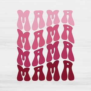 Retro Mama SVG, Stacked Mama SVG, Blessed Mom Svg, Mom Shirt Svg, Mom ...