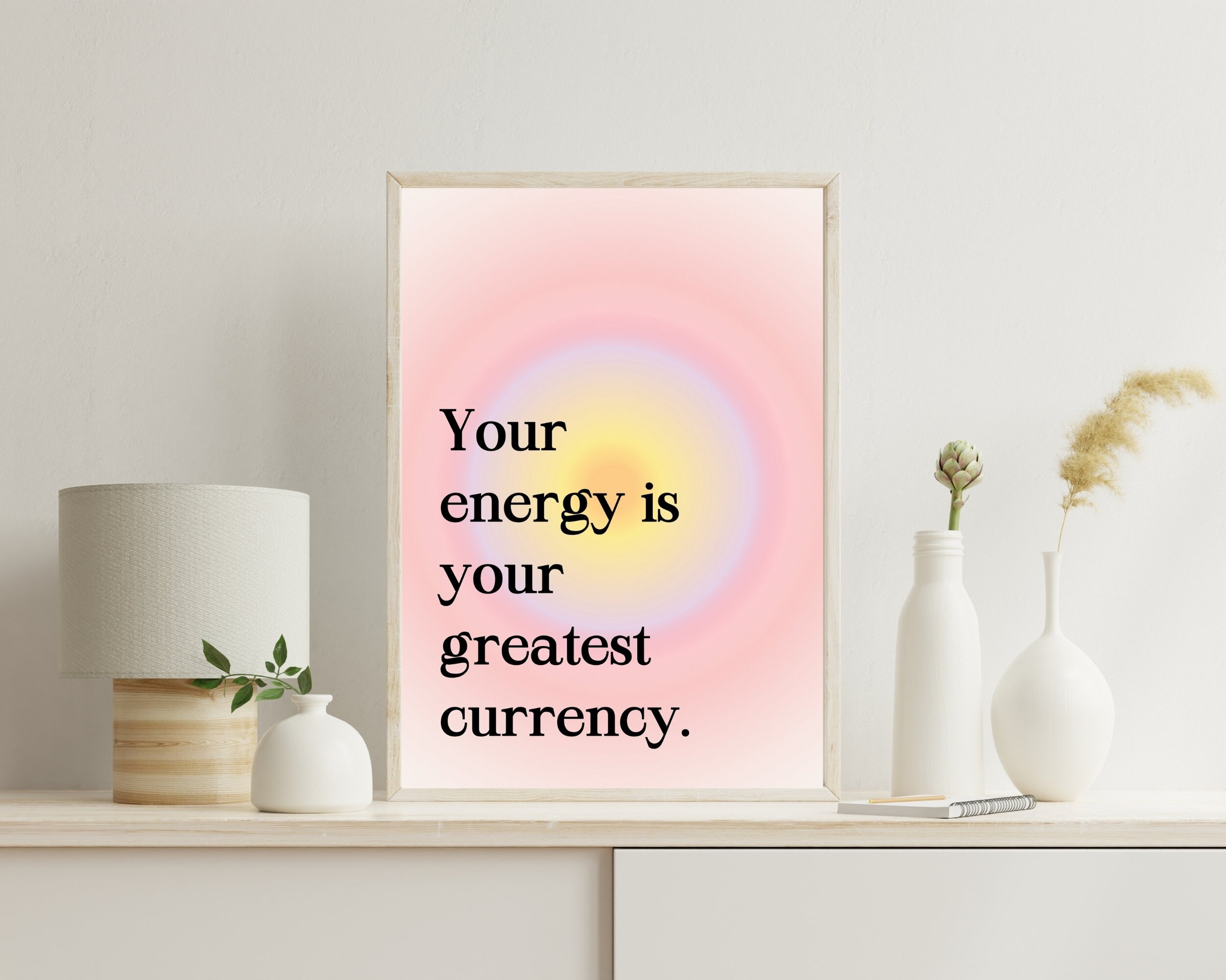 Your Energy is Your Greatest Currency | Energy Art Printable | Retro ...