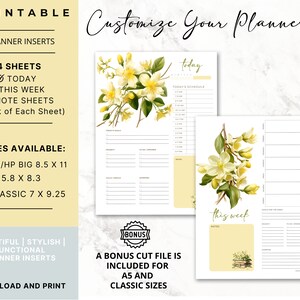 Printable Planner Inserts | Beautiful Planner Inserts | Daily and ...