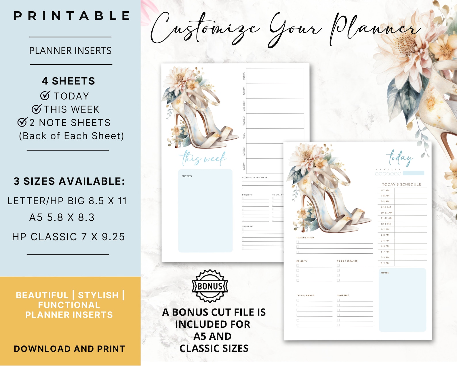Printable Planner Inserts Beautiful Planner Inserts Daily and Weekly ...