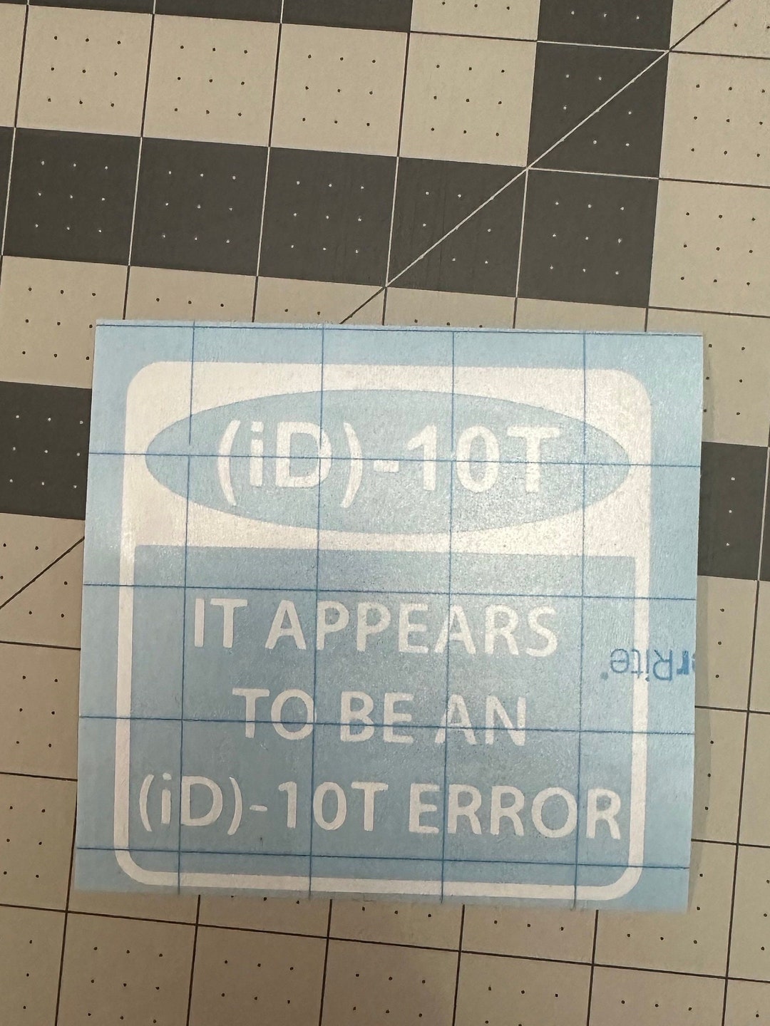 Id10t, Idiot Error Vinyl Decals - Etsy