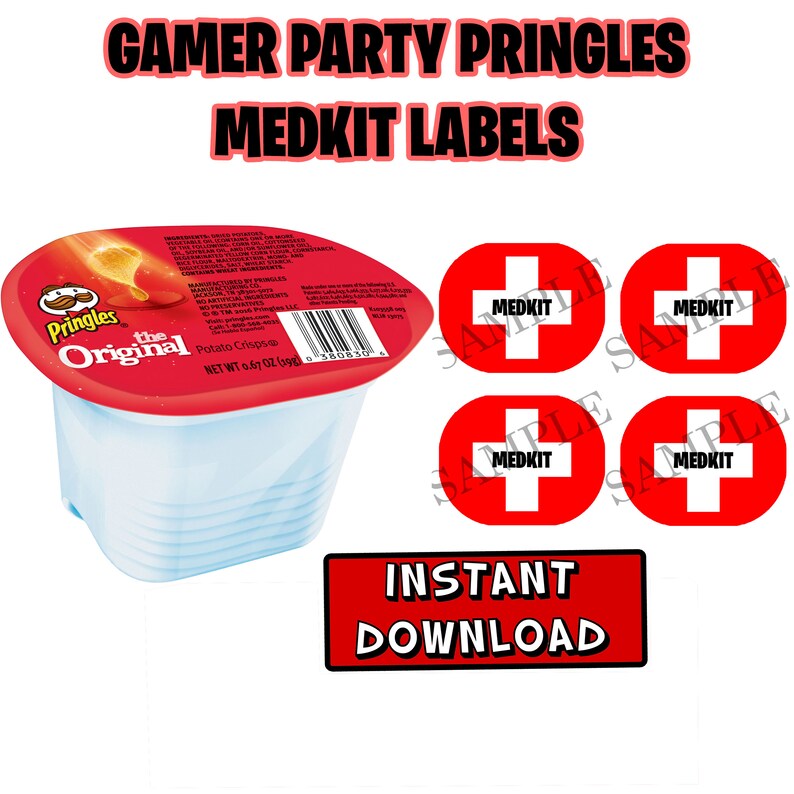 Pringles Medkit Labels Printable Med Kit Labels Instant - Etsy