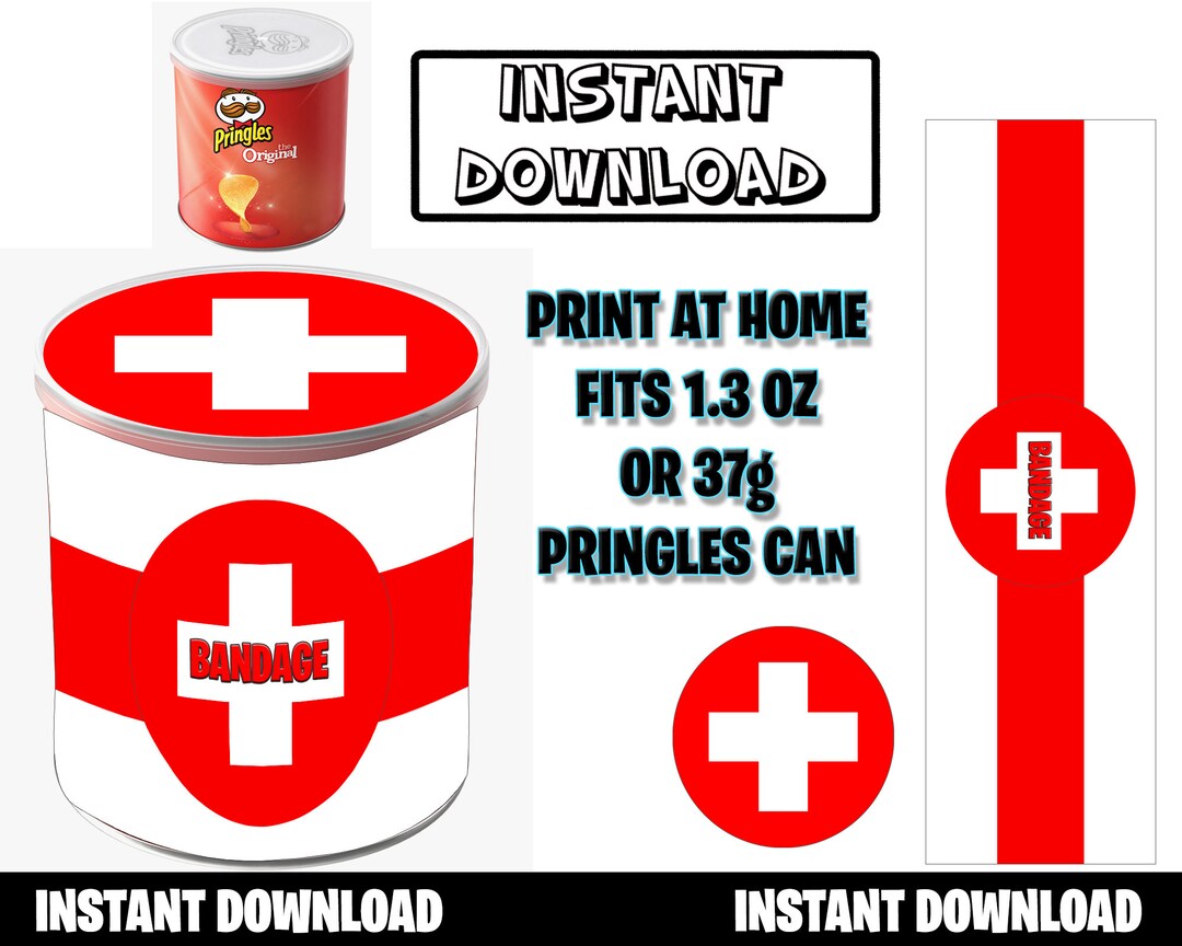 Pringles Bandages Labels Printable Medkit Label Instant - Etsy