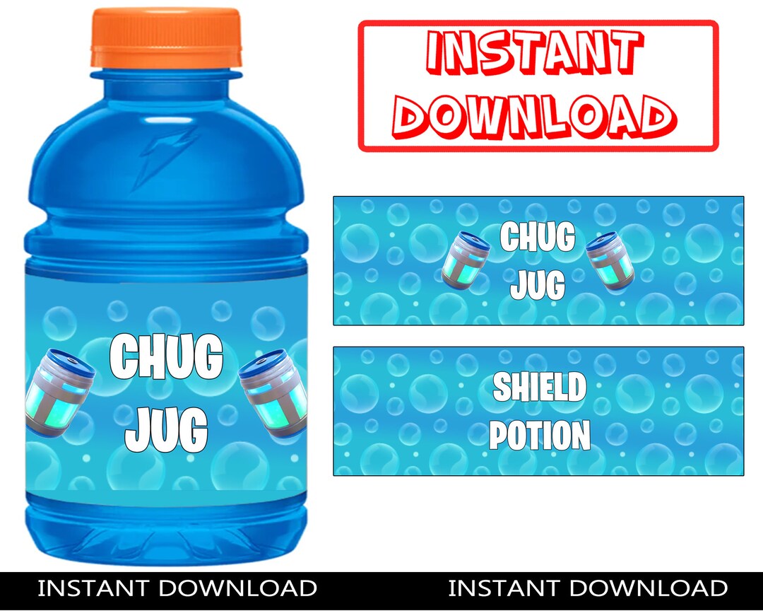Etiquetas Gamer Chug Etiquetas Gatorade imprimibles Descarga - Etsy España
