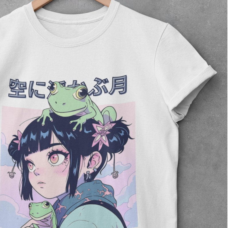 90s Anime Girl Frog Shirt | Pastel Goth Clothing | Grunge Aesthetic ...