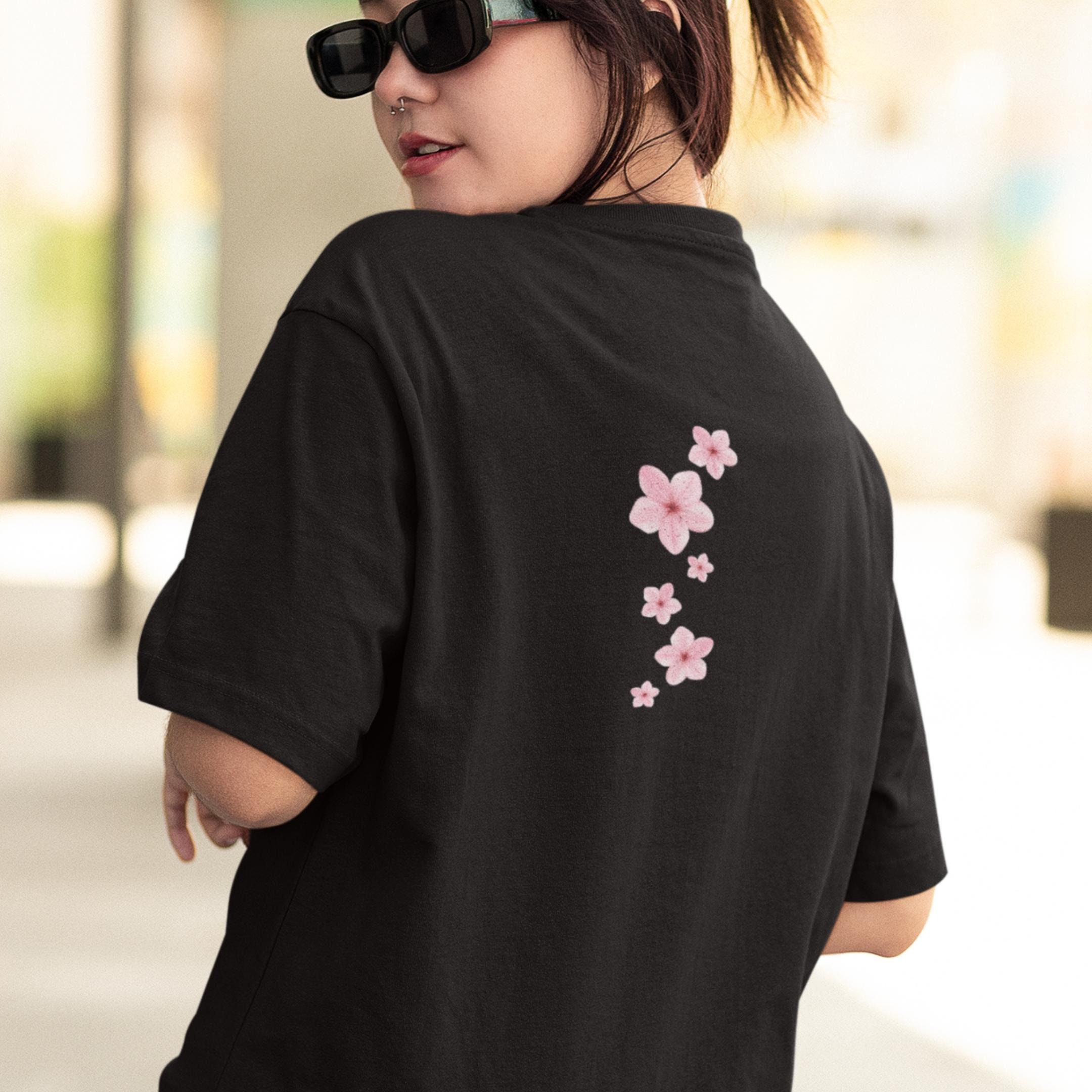 Japanese Sakura Oversized T-shirt | Japan Streetwear | Harajuku Shirt ...