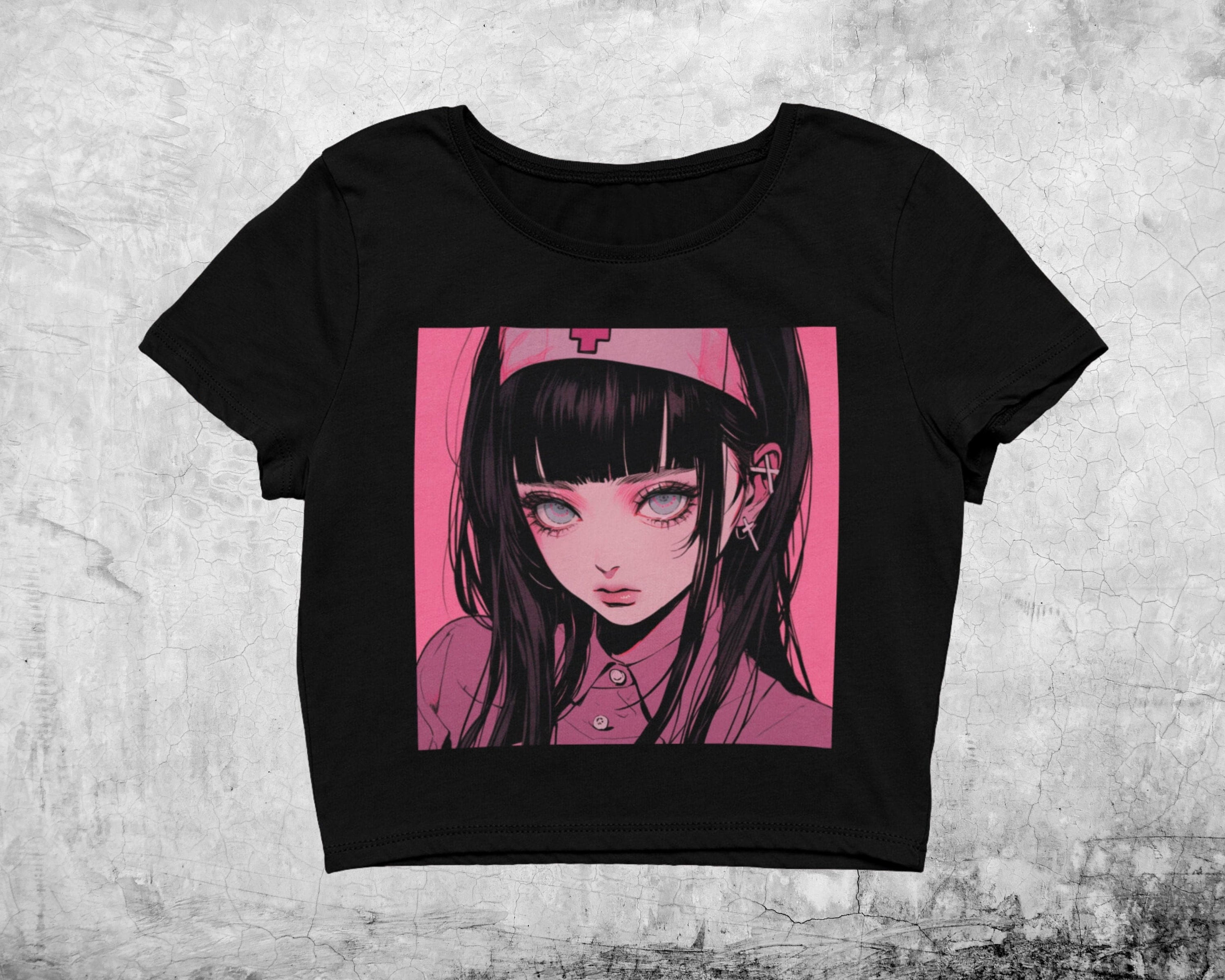 Nurse Anime Girl Crop Top | Pastel Goth Clothing | Grunge Aesthetic ...