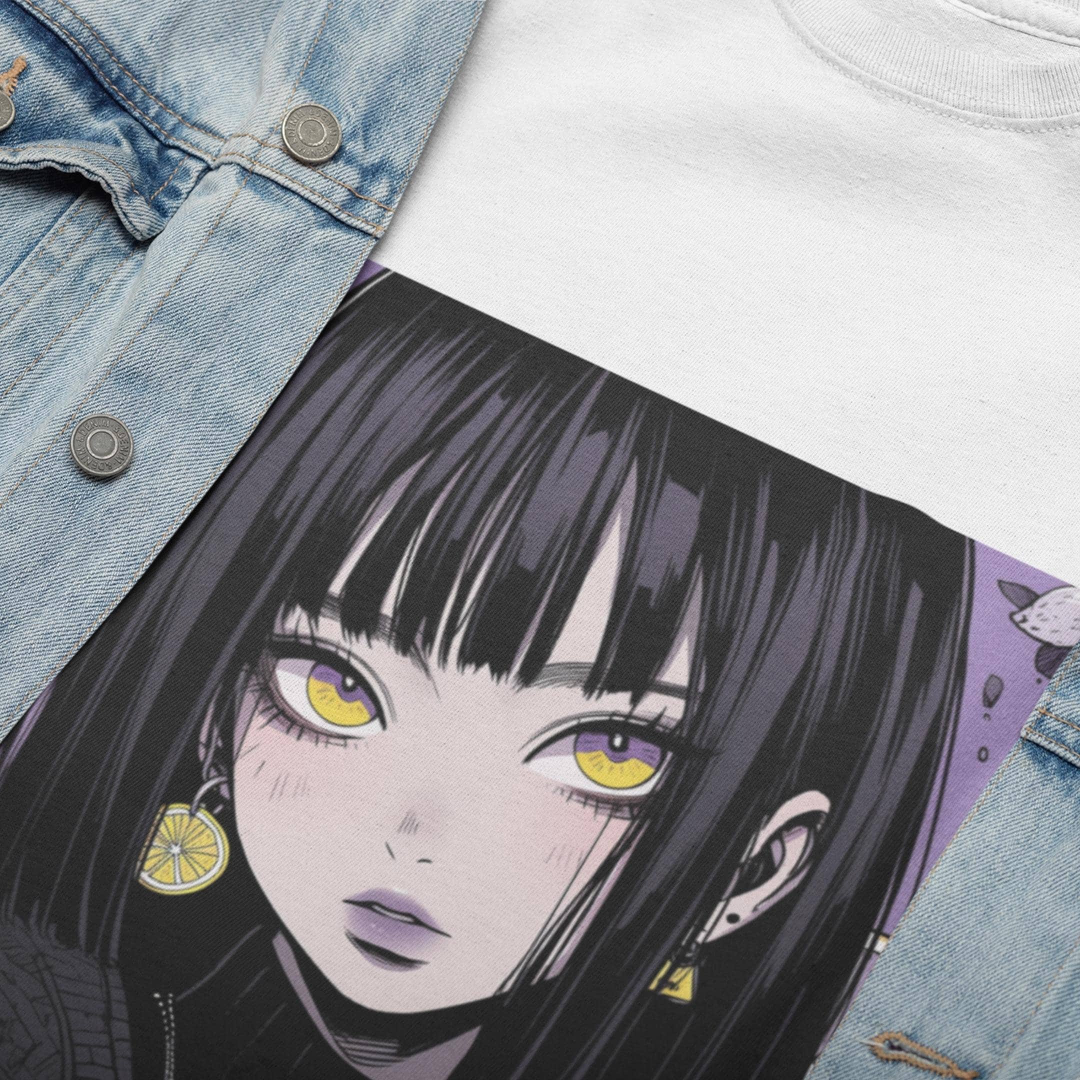 90s Goth Anime Girl Lemon T-shirt | Pastel Goth Clothing | Grunge ...