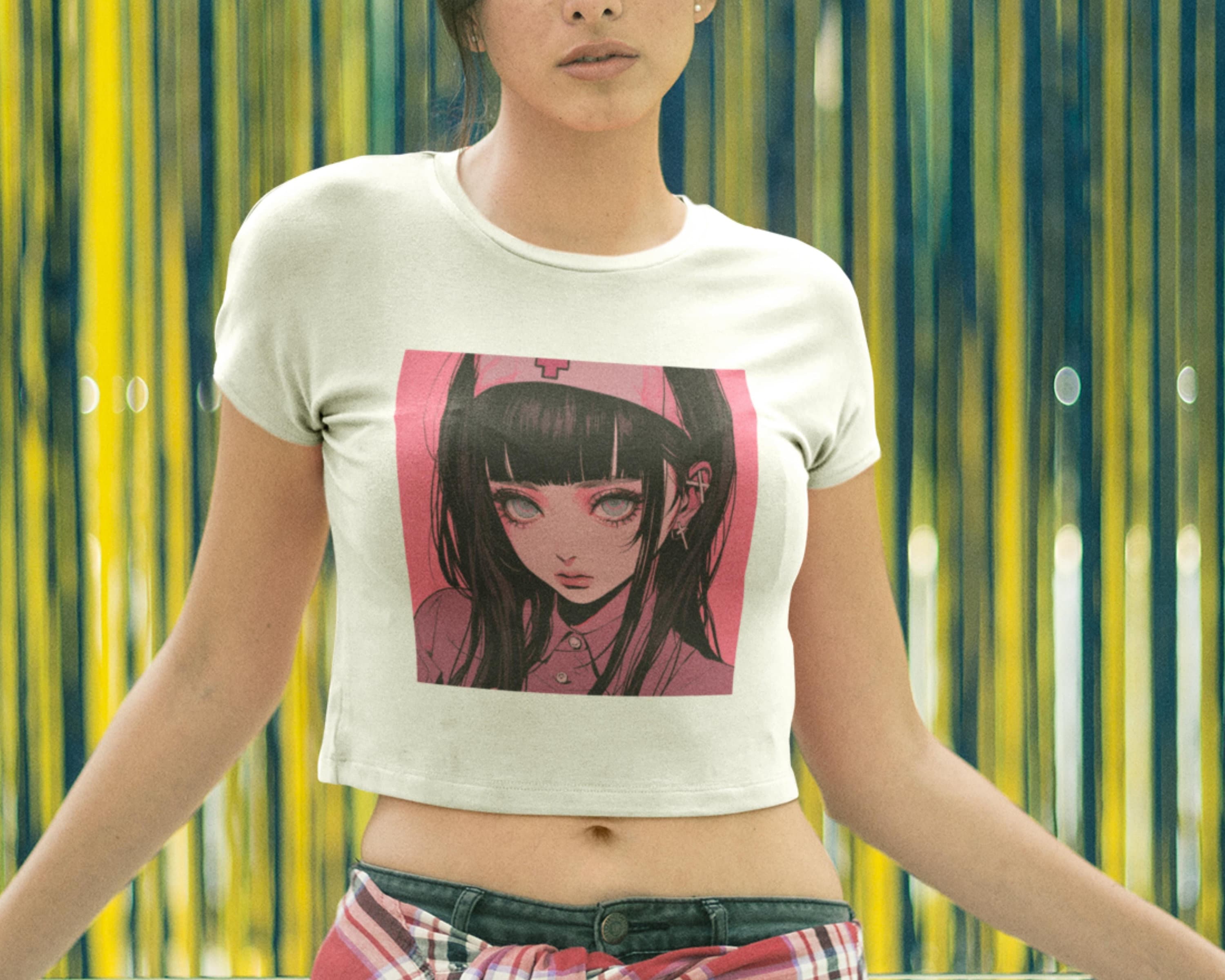 Nurse Anime Girl Crop Top | Pastel Goth Clothing | Grunge Aesthetic ...
