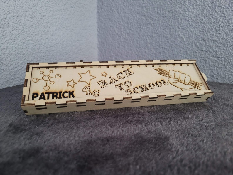 Pencil Box Case Laser Cut Digital File Pencilcase Gift Box Lbrn Dfx Svg ...