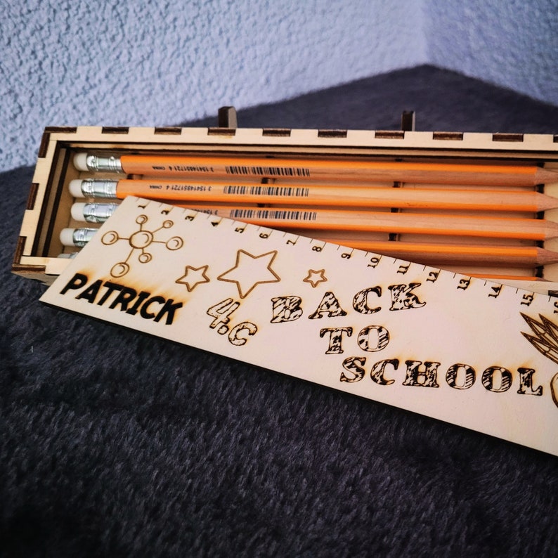 Pencil Box Case Laser Cut Digital File Pencilcase Gift Box Lbrn Dfx Svg ...