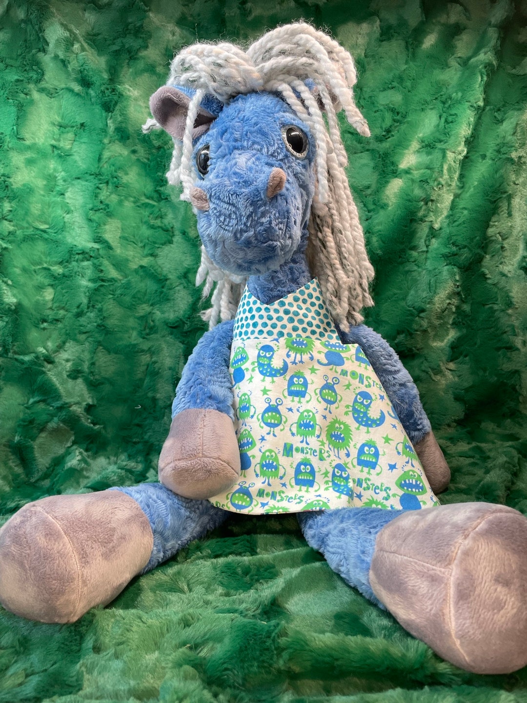 Horse, Josephine the Blue Paisley Pony, Stuffed Plush, Rodeo Theme ...