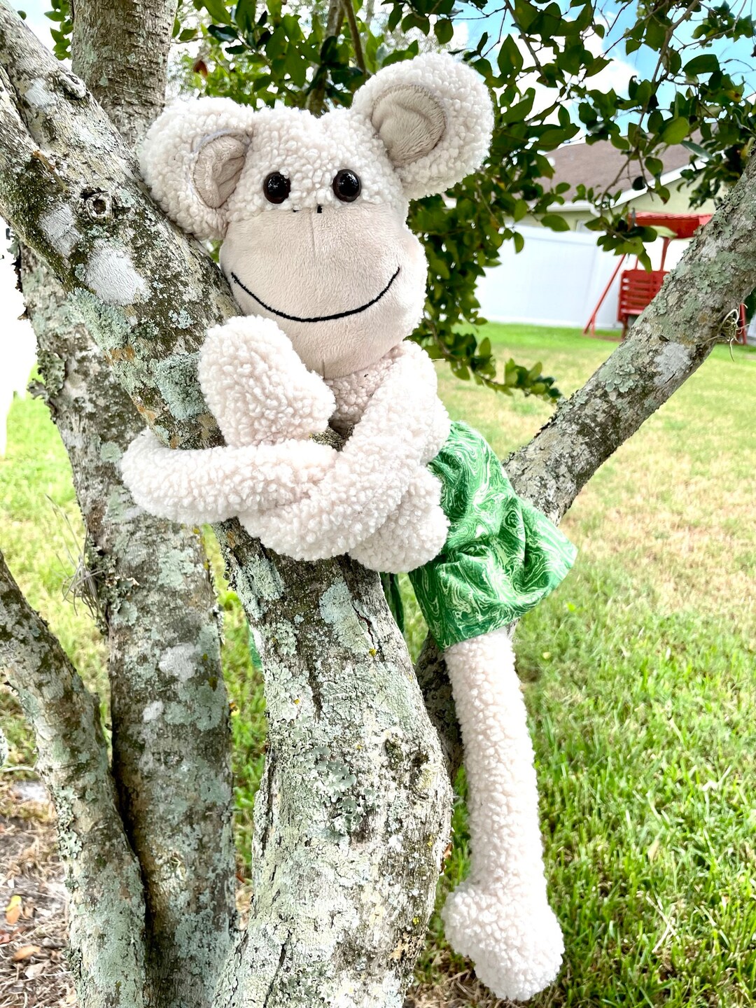 Monkeys, Plush Sherpa Monkey, Stuffed Monkey, Soft and Cuddly, Floppy ...