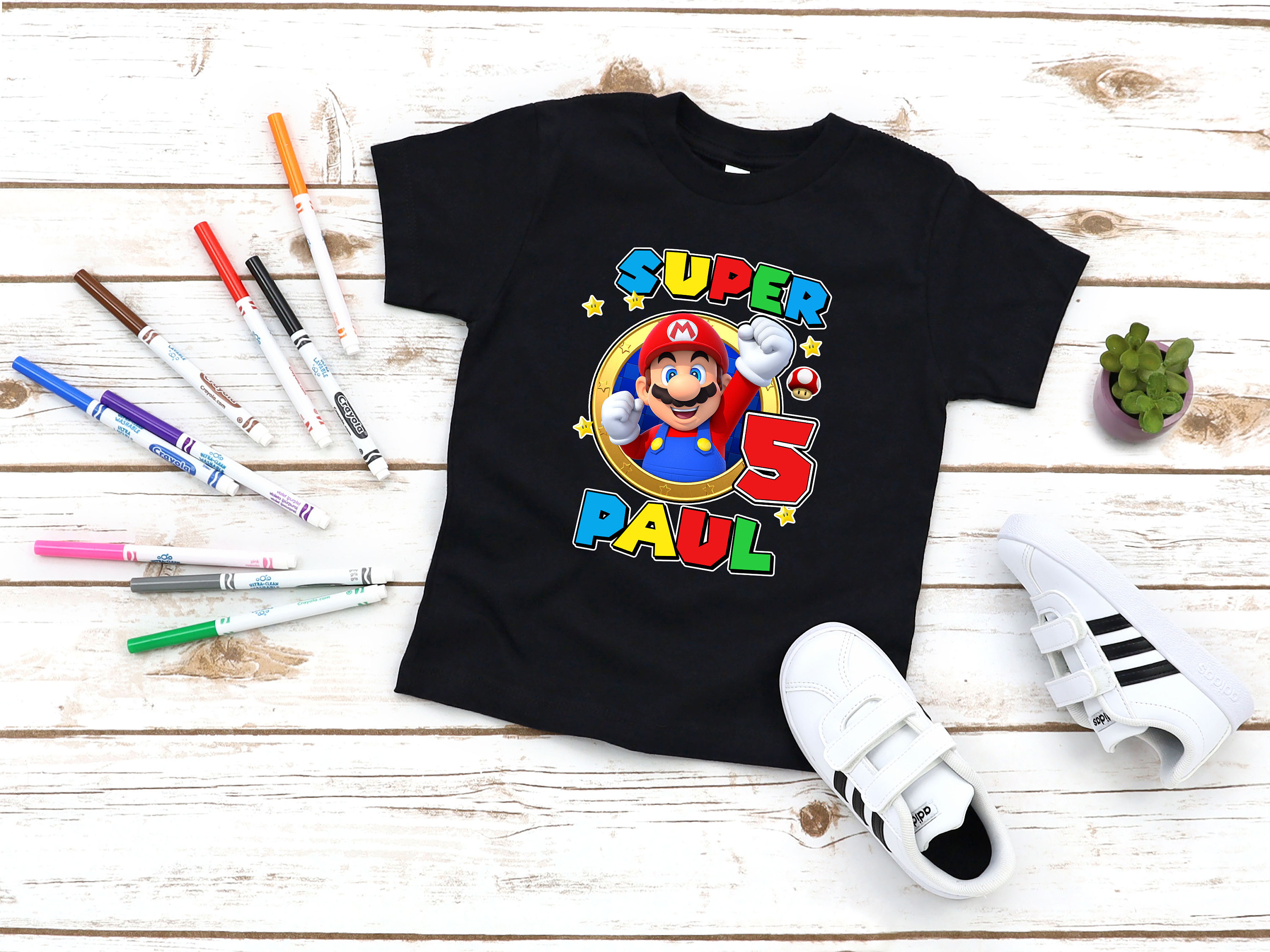 Super Mario Birthday T-shirt, Personalized Birthday Shirt, Gift for ...