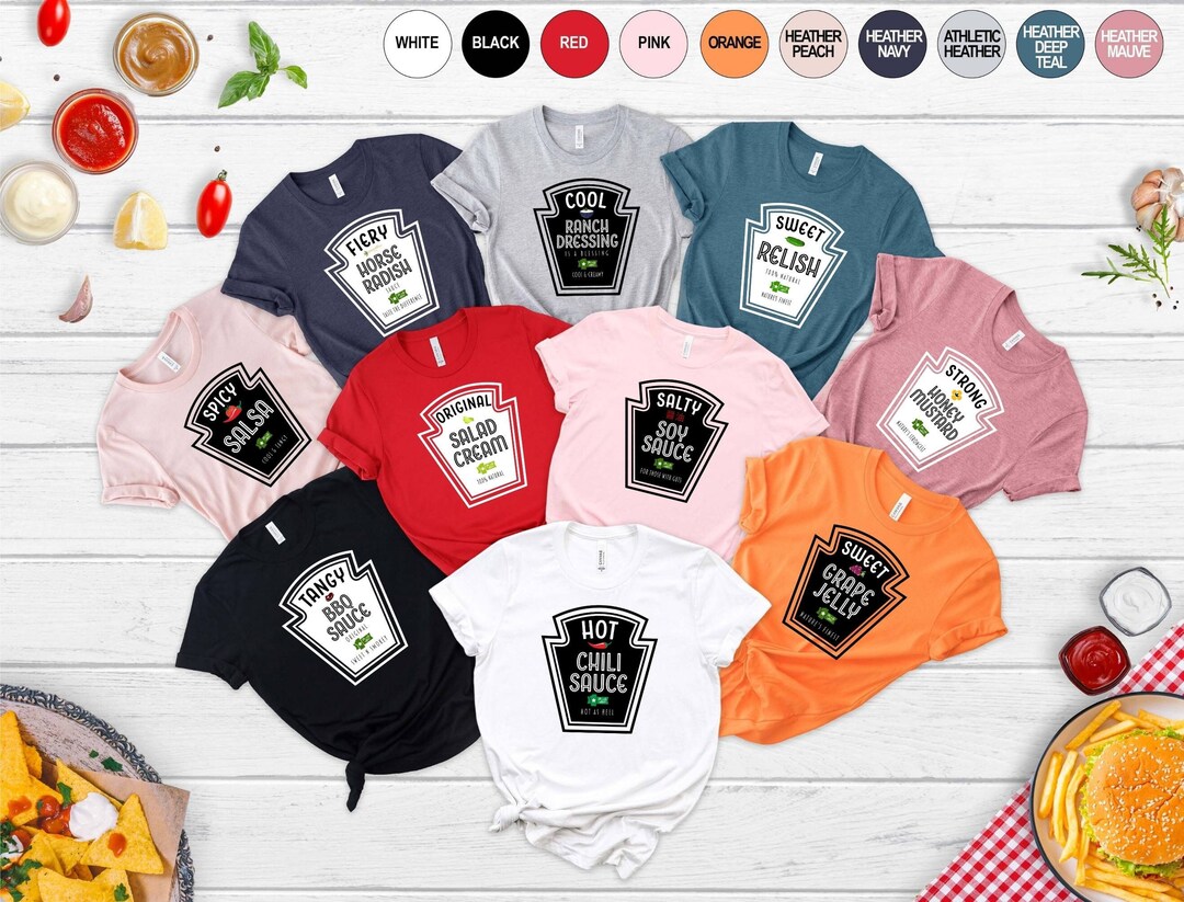 Group Condiments T-shirt, Custom Shirt, Group Shirt, Party Shirt ...
