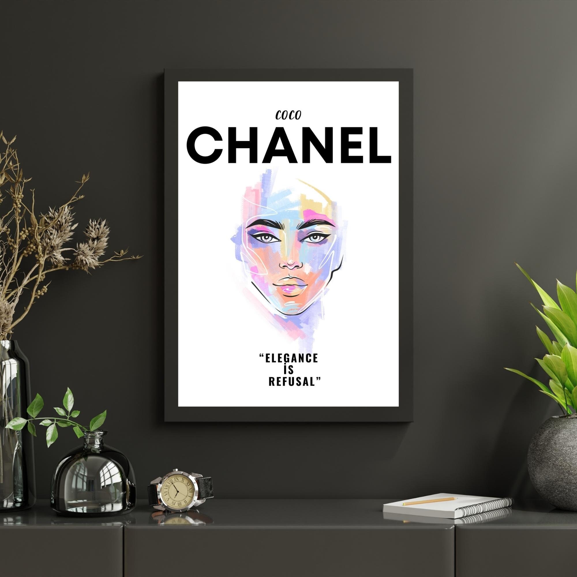 Coco Chanel, Gift for Him, Coco Text Poster, Coco Wall Art, Wall Art ...