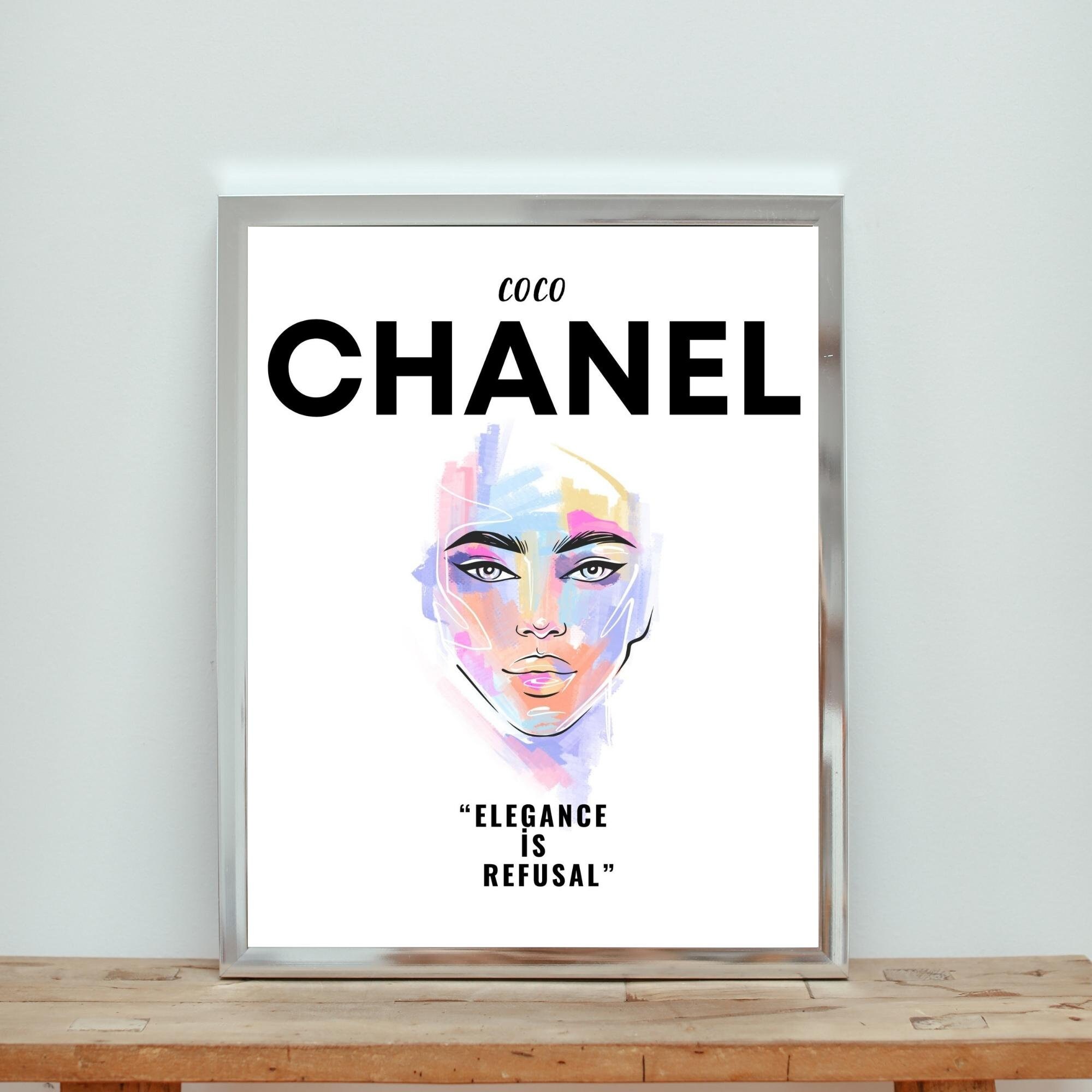 Coco Chanel, Gift for Him, Coco Text Poster, Coco Wall Art, Wall Art ...