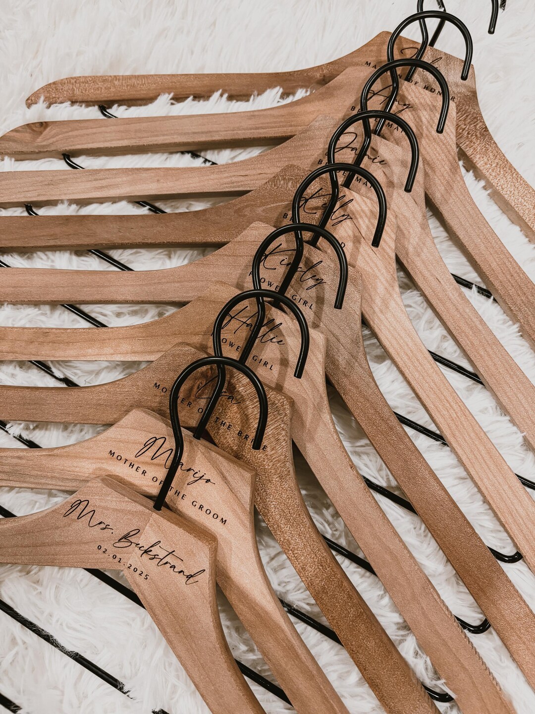 Wedding Title Hanger, Wedding Hangers, Bridesmaid Hanger, Personalized ...