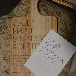 Custom Wedding Invite Charcuterie Board, Wedding Gift, Unique Serving ...