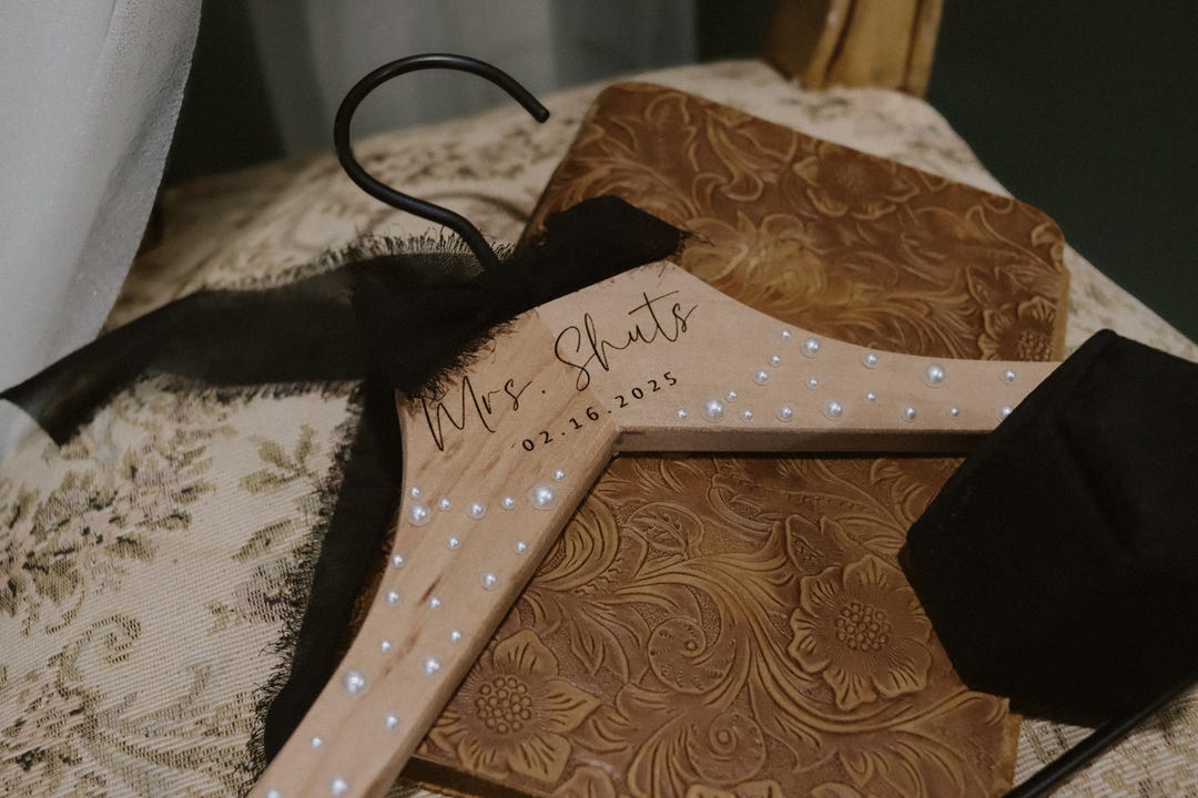 Wedding Title Hanger, Wedding Hangers, Bridesmaid Hanger, Personalized ...