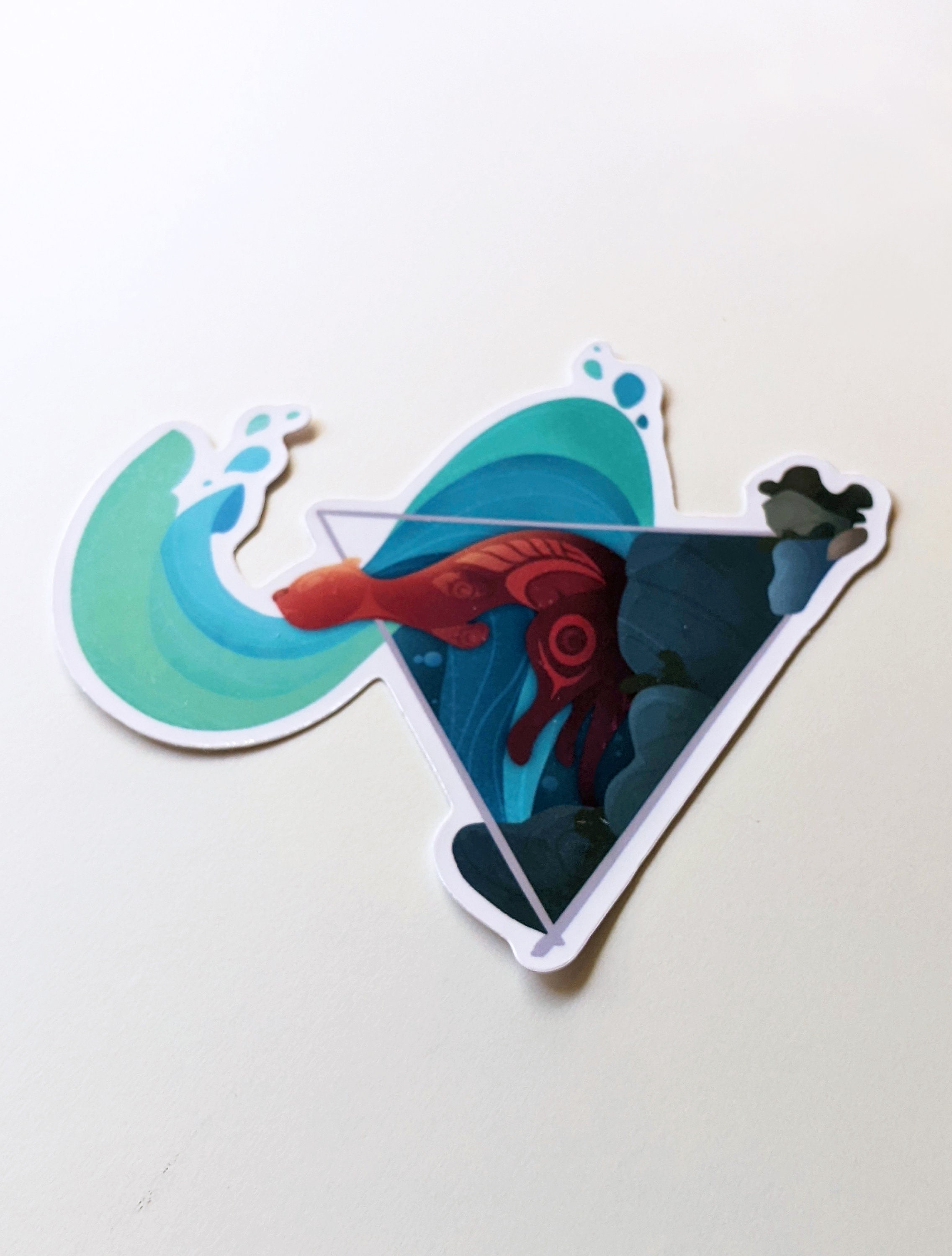 Pacific Northwest Coast Salish Spirit of the Otter Laminated Sticker - Etsy