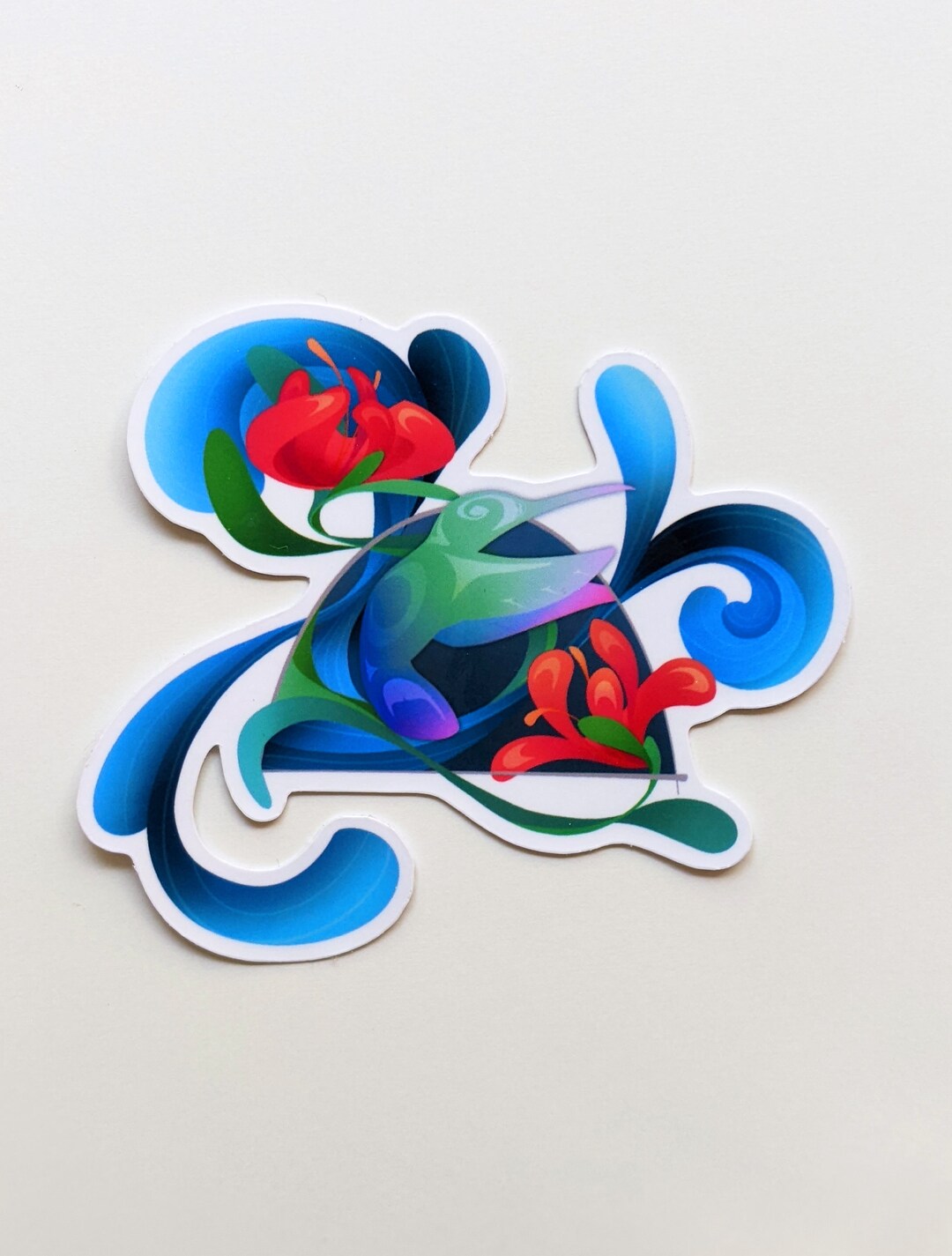 Pacific Northwest Coast Salish Spirit of the Hummingbird Laminated ...