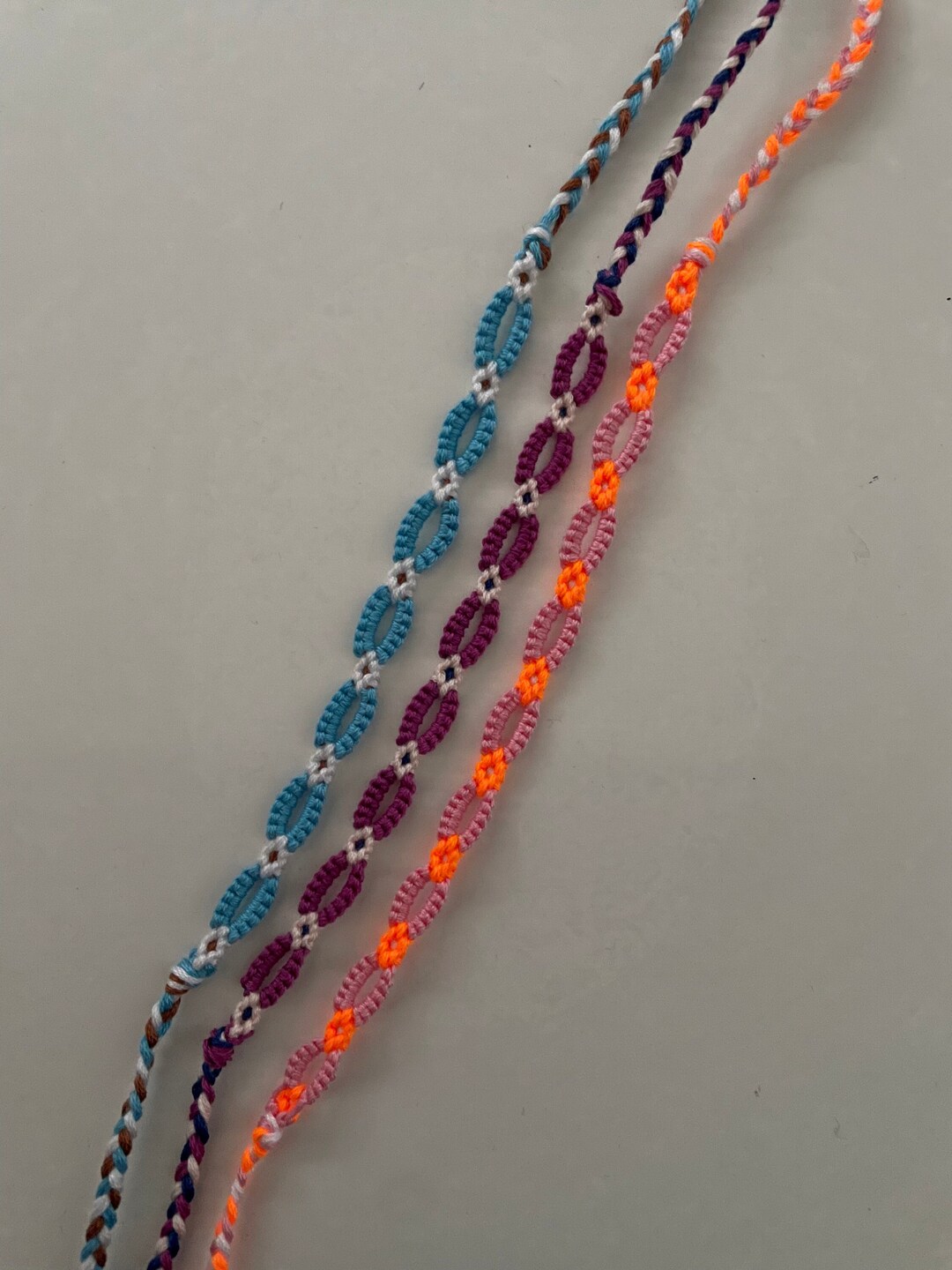 Daisy Chain Thread Friendship Bracelet Bundle 3 Daisy Chain Bracelets - Etsy