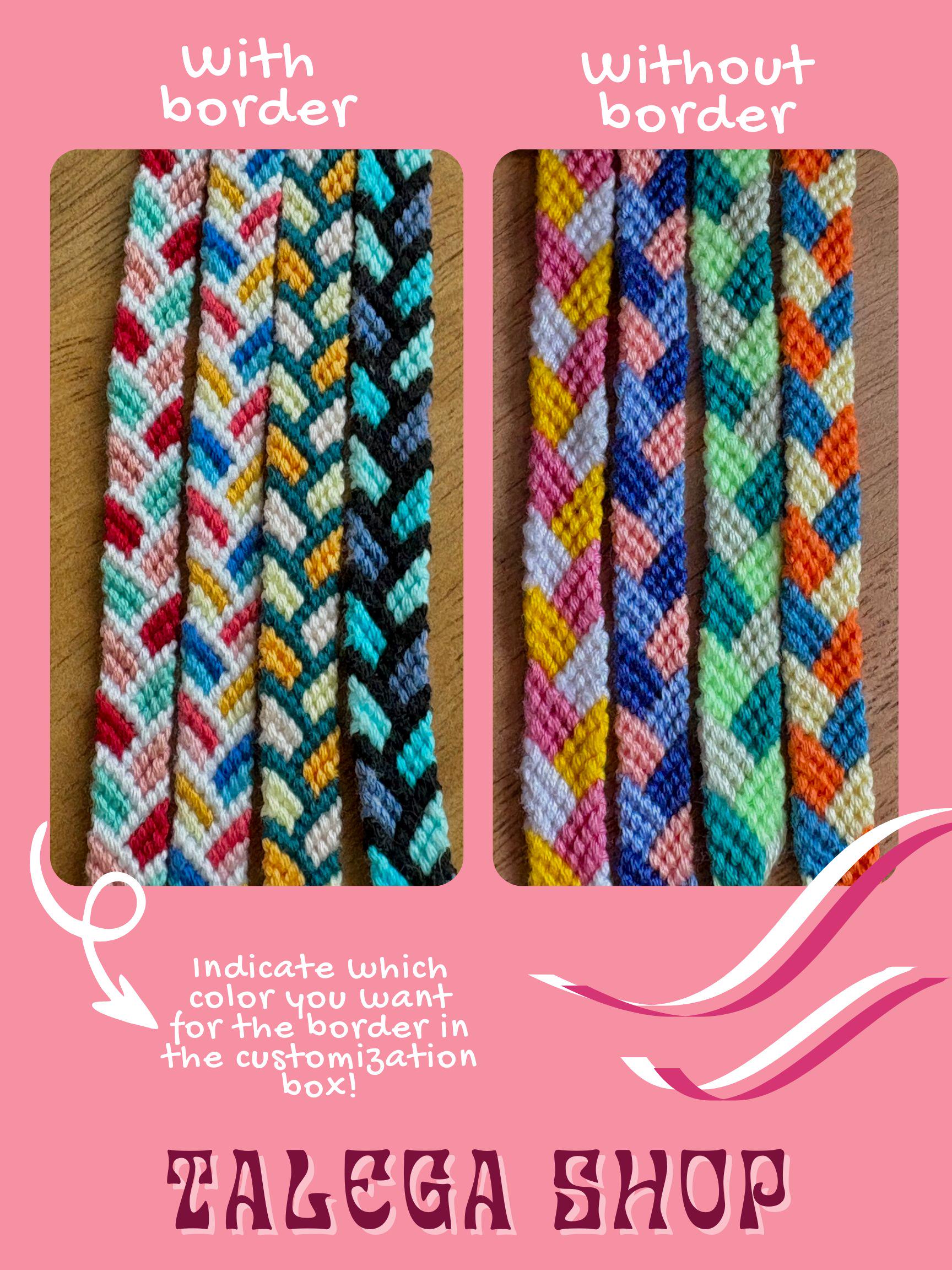 Personalized Braided Friendship Bracelet - Adjustable Thread Bracelet ...